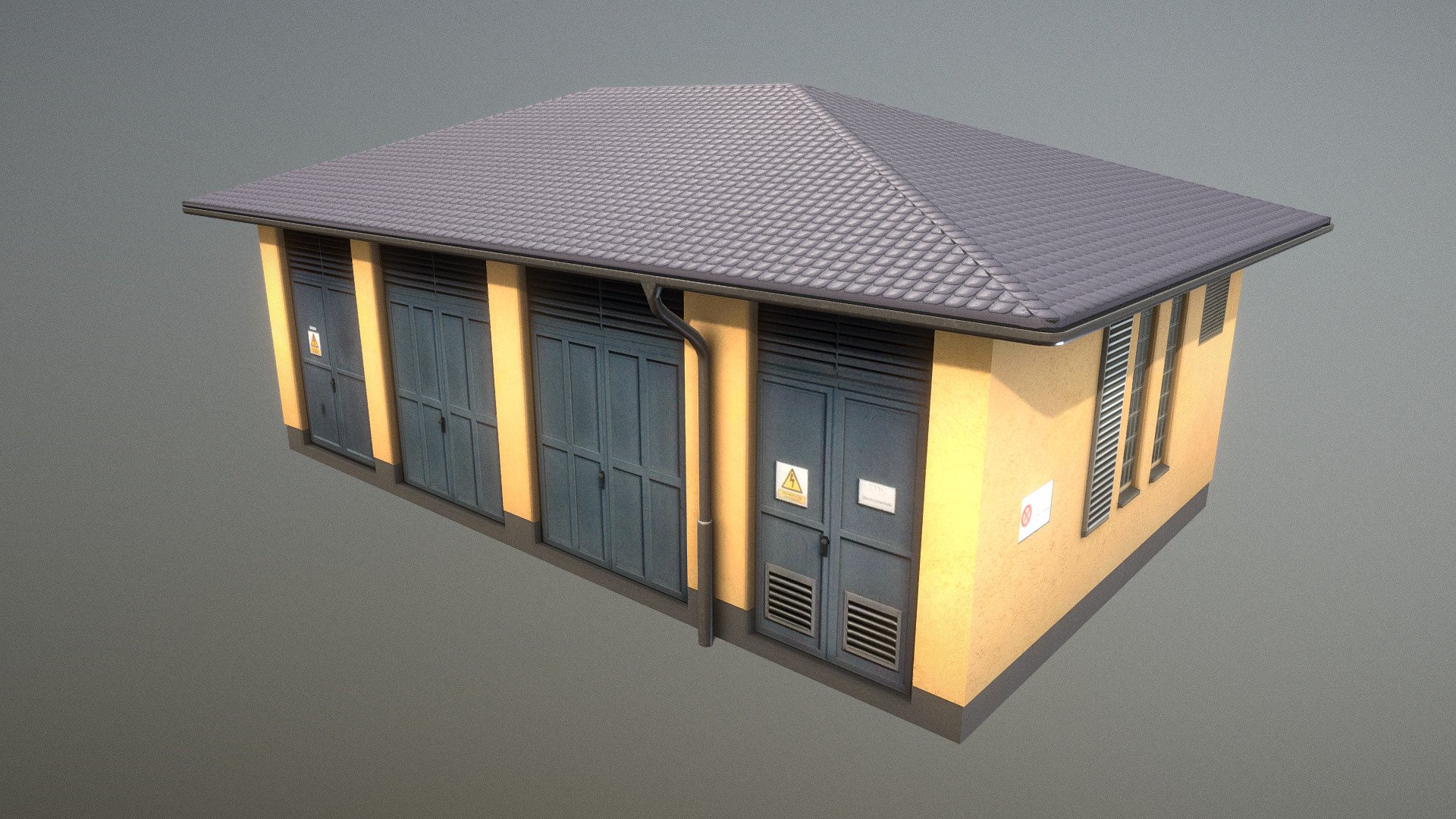 Low-Poly Substation (Remastered) - Buy Royalty Free 3D model by VIS-All ...