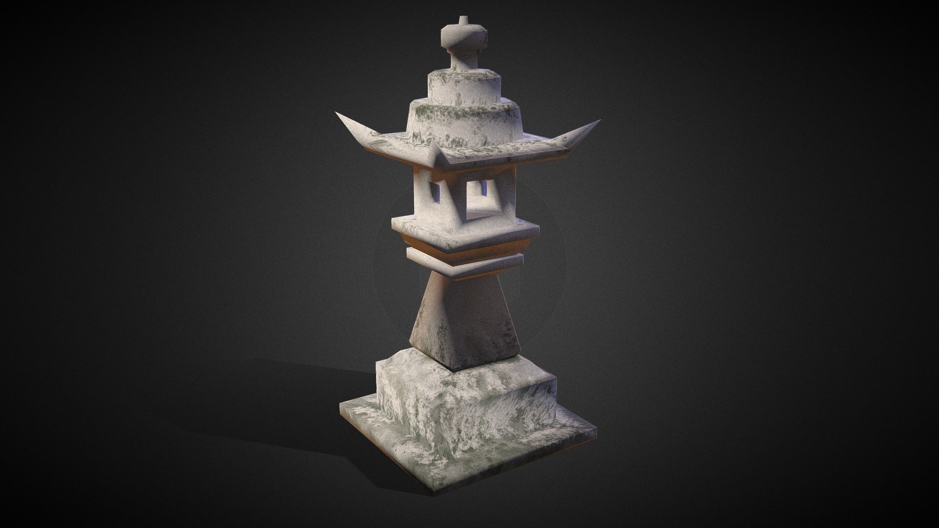 灯篭 Japanese Shrine Stone Lamp Low-poly - 3D model by owowowsam [f8e8e38 ...