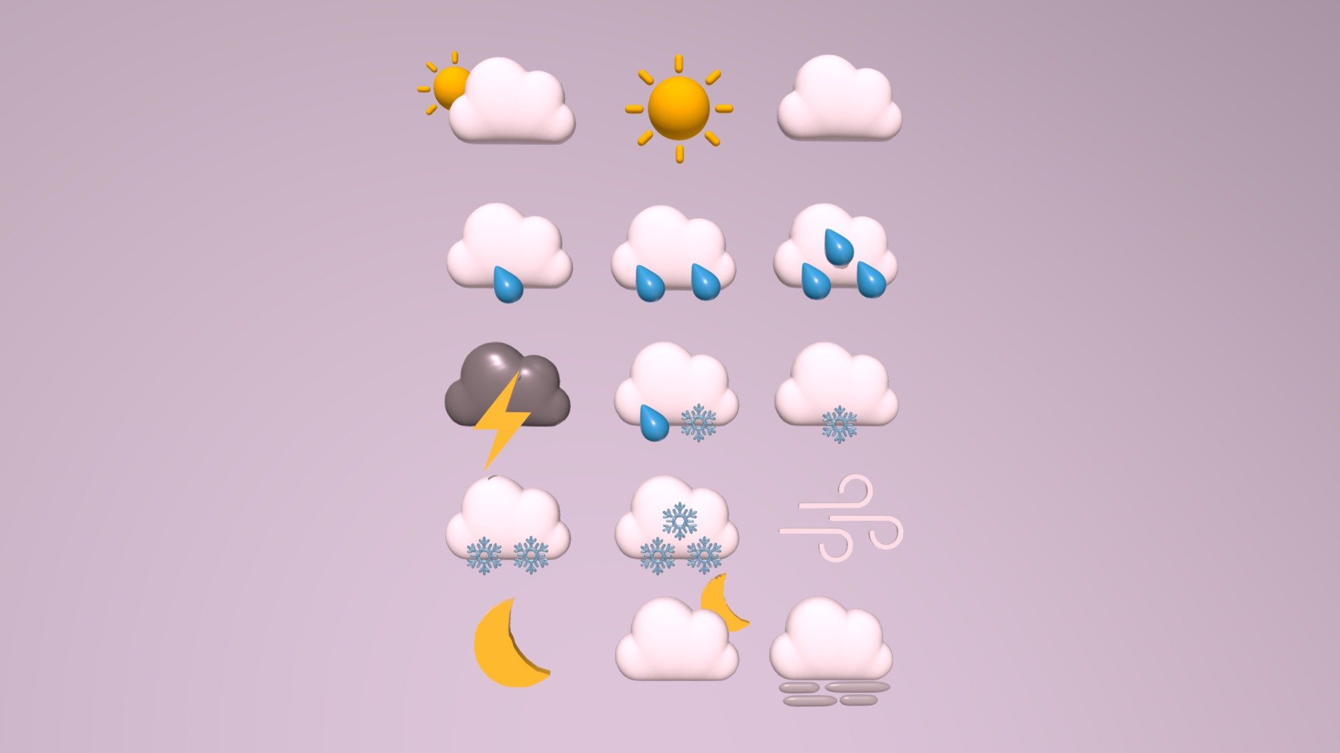 3D Weather Icons - Download Free 3D model by Sketcher (@jnanbr07 ...
