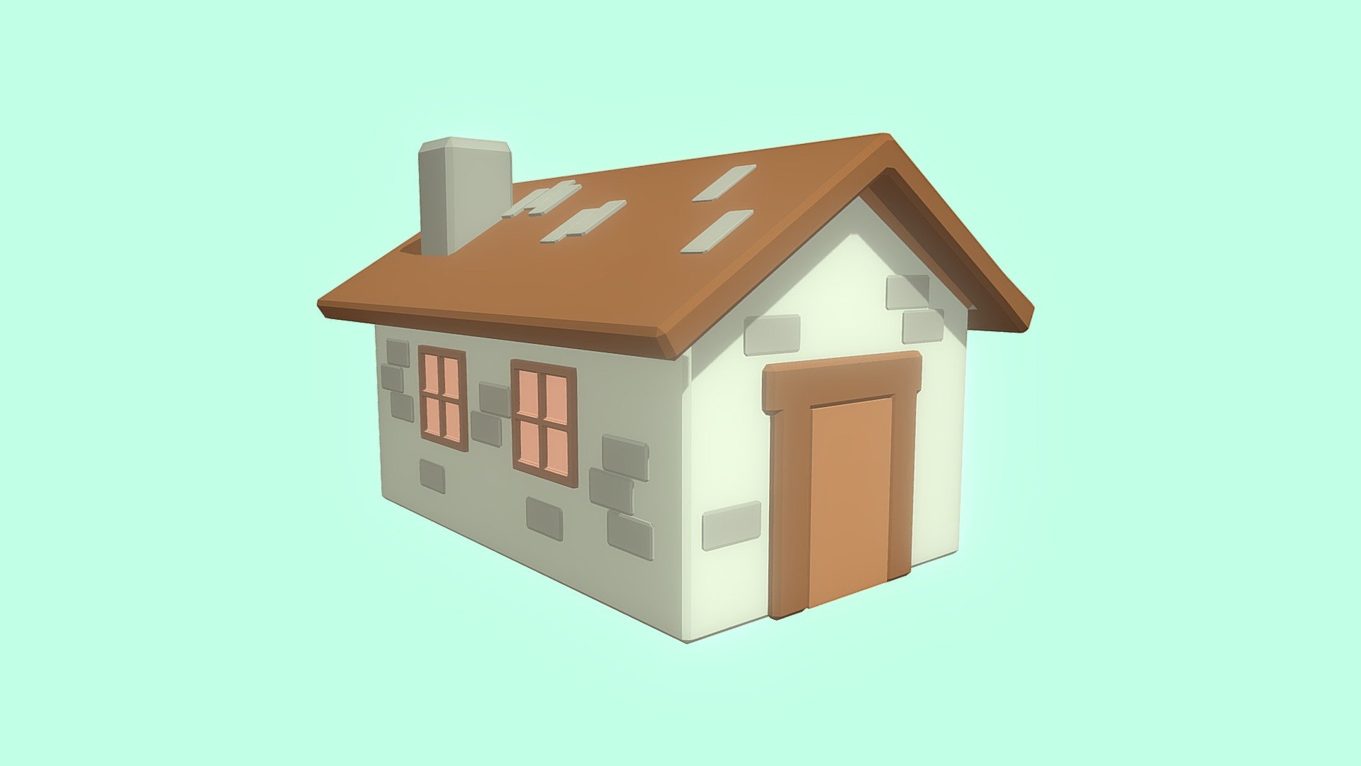 Low Poly Stone House - 3D model by cheeseMan (@WhereMyCheeseGo ...
