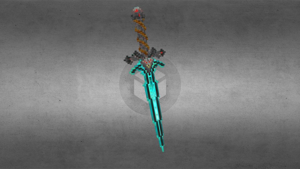 Minecraft Diamond Sword by RedHill23 - 3D model by RedHill23 [f8f0e8c ...