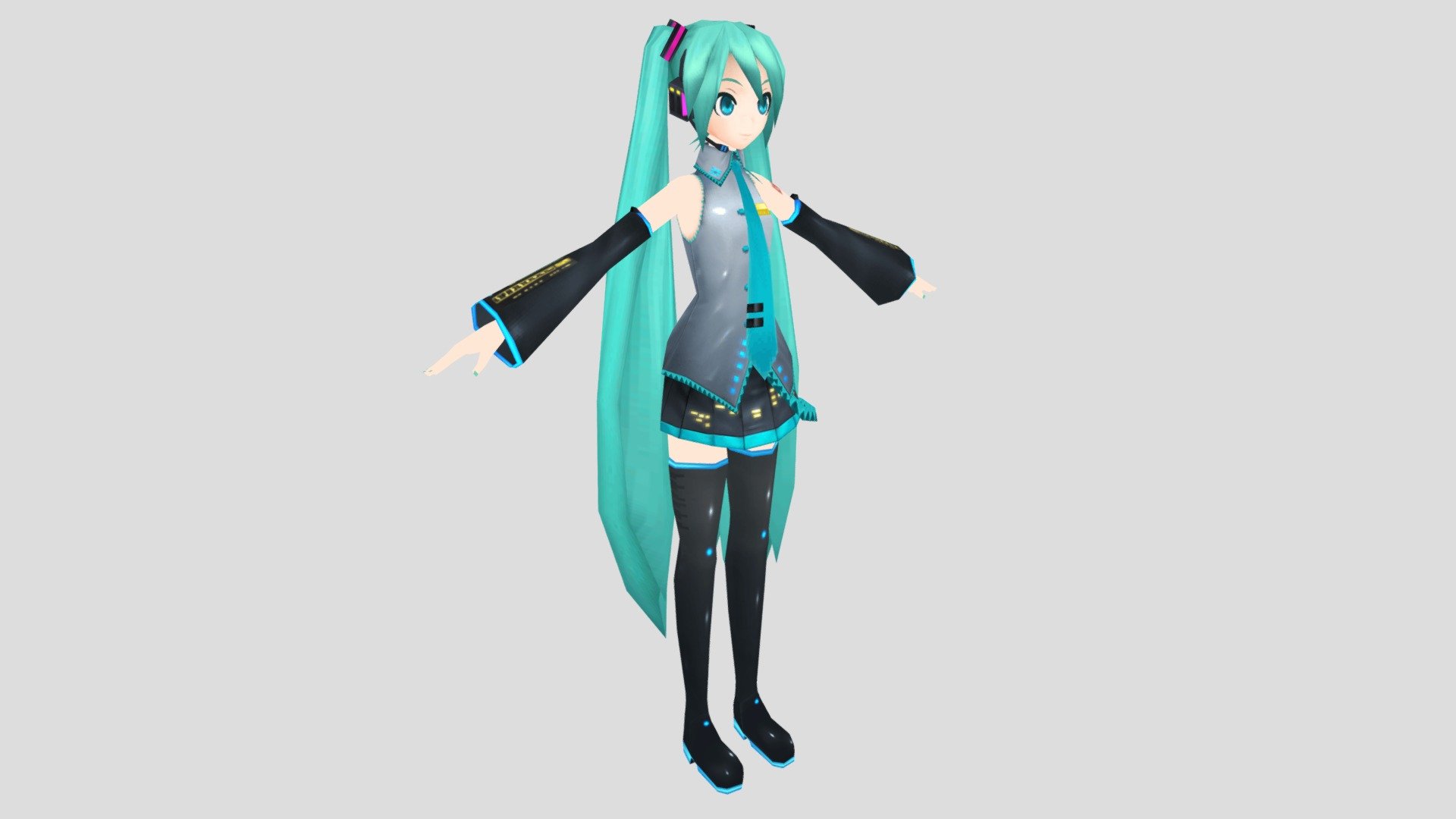Hatsune Miku (PSP, Sin Huesos). - 3D model by 雨宮レン (@oscar3dmodel) [f8f2898] - Sketchfab