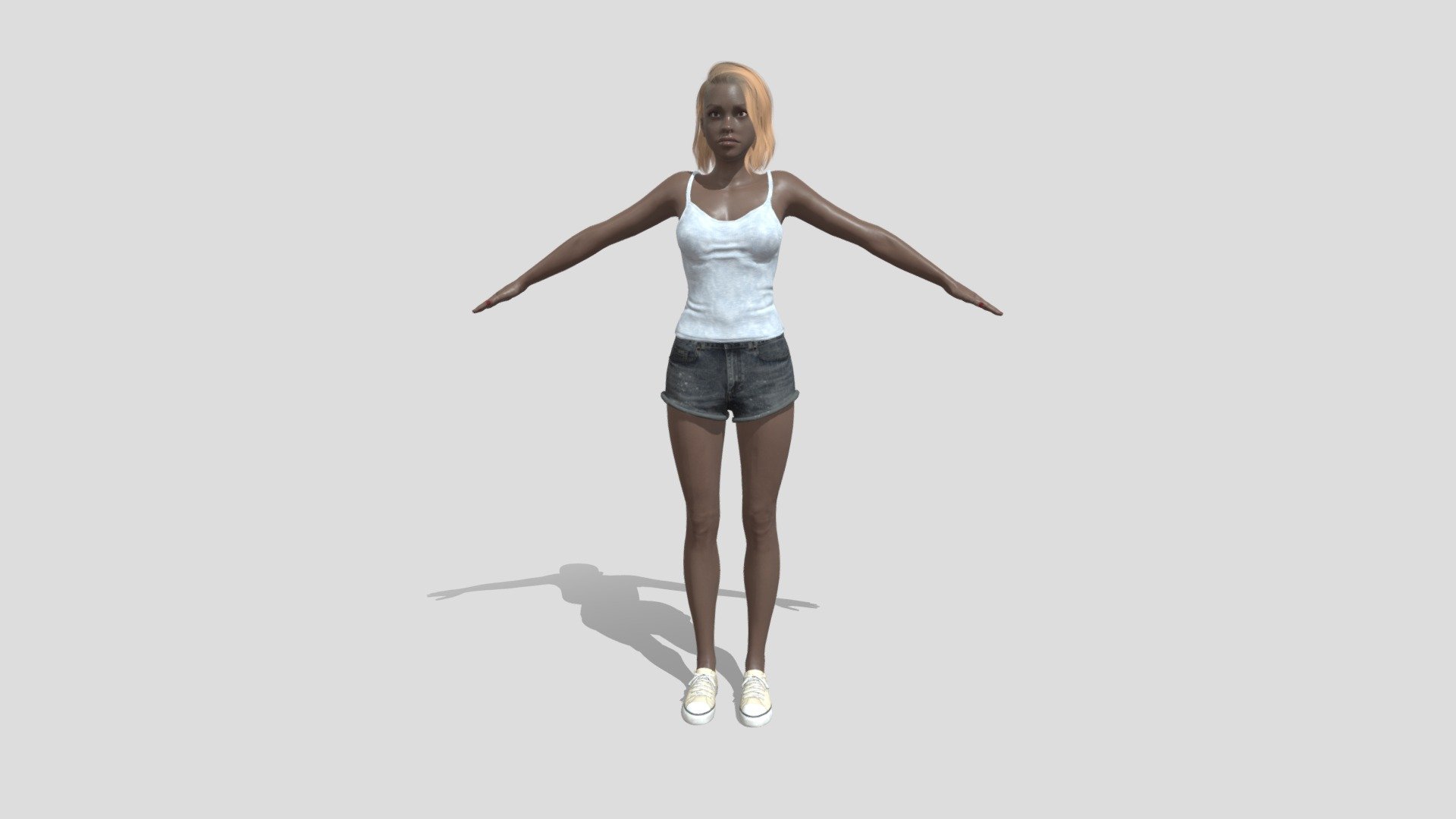 Colored Girl - 3D model by moehligdesign [f8f2e18] - Sketchfab