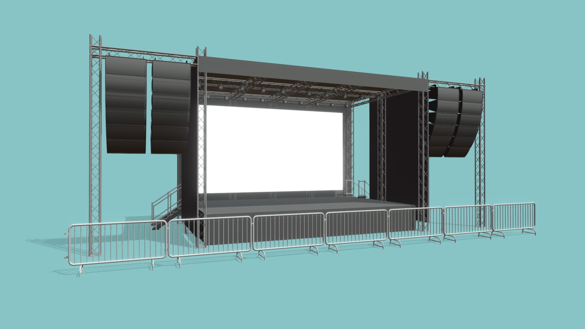 Concert Stage 1 - Buy Royalty Free 3D model by CGBee (@cg.bee) [f8f5b50 ...