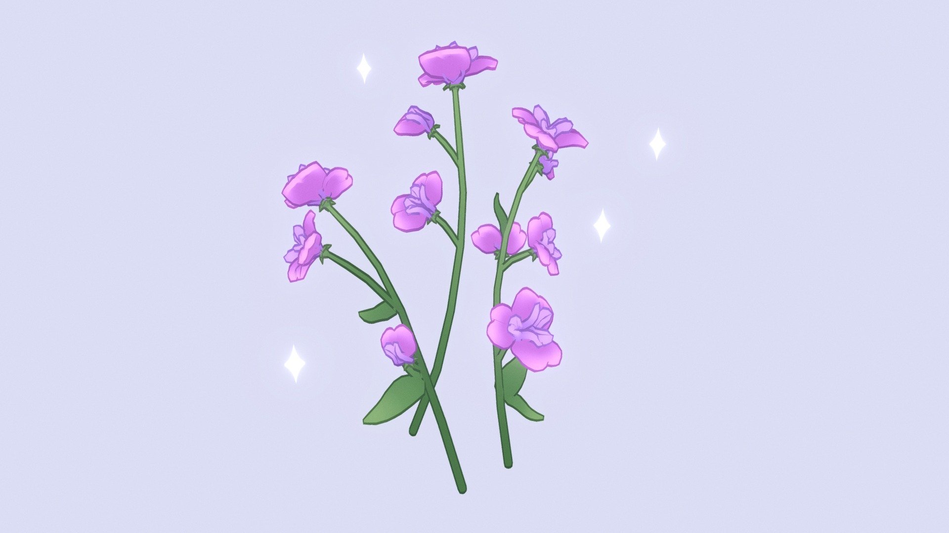 Stylised Sweet Pea - 3D model by Jay Topham (@sophee.jay) [f8f614b ...