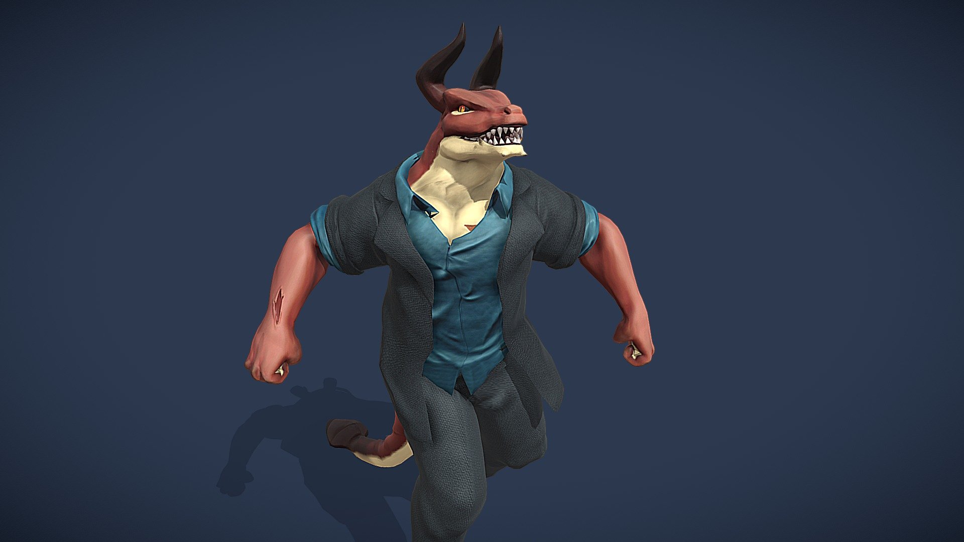 🐲 Dracul 🐉 (Humanoid/Dragon Character) - Download Free 3D model by ...