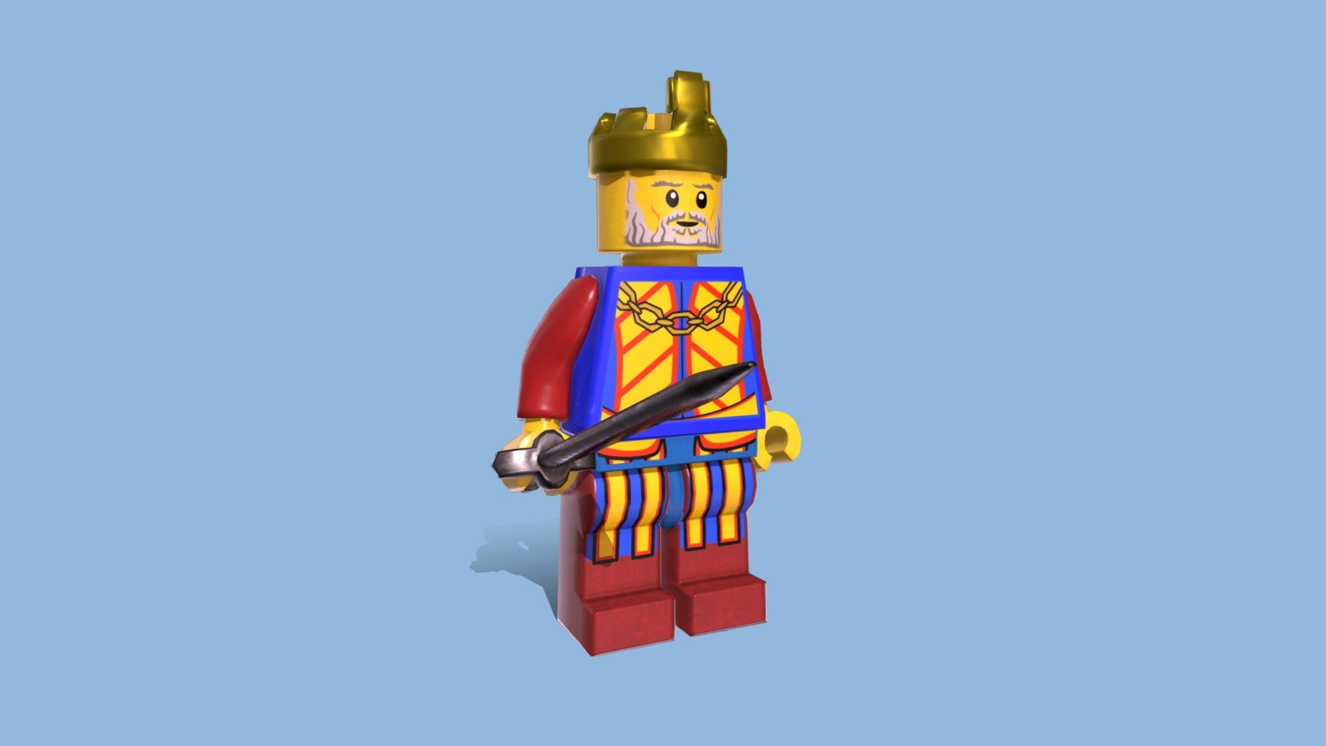 Lego King - 3D model by Camila Pizarro (@camilapizarro) [f8fb83c ...