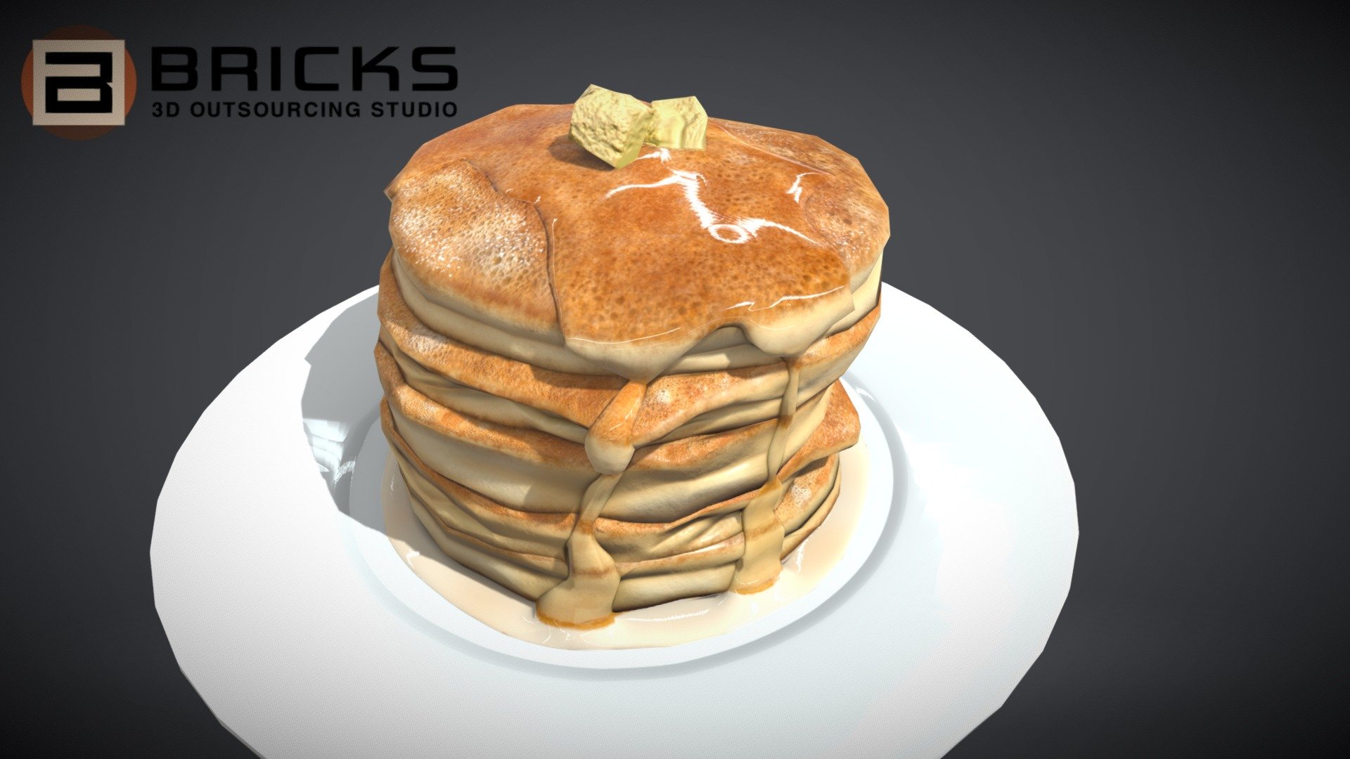Pancake - Buy Royalty Free 3D model by Bricks Studio (@bricks3dstudio ...