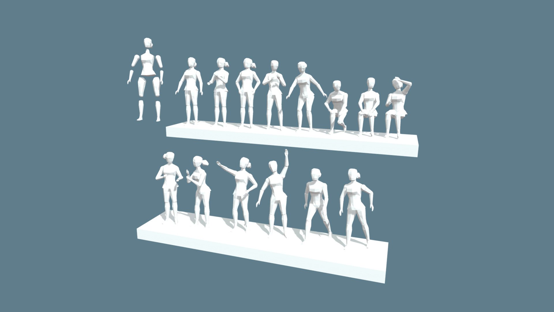 Low Poly Women - Download Free 3D model by djcarson [f8ffd11] - Sketchfab