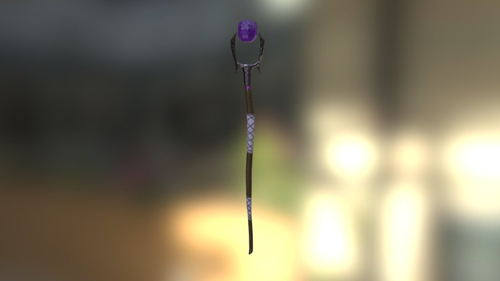 A Simple mage staff - 3D model by Dertzack [f90074e] - Sketchfab