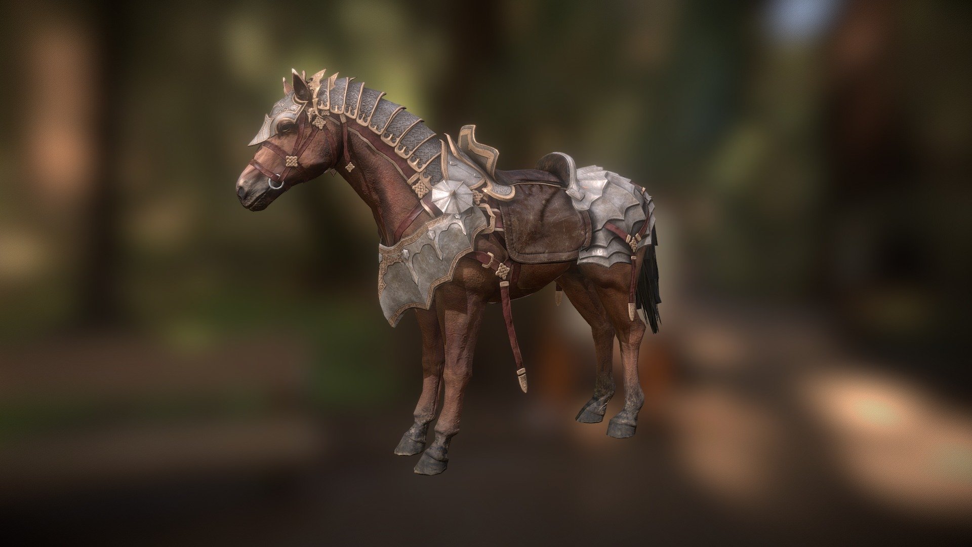 Battle Horse 1 (PBR, 2K, ANIM) - 3D model by Tokyo Designer Gakuin ...