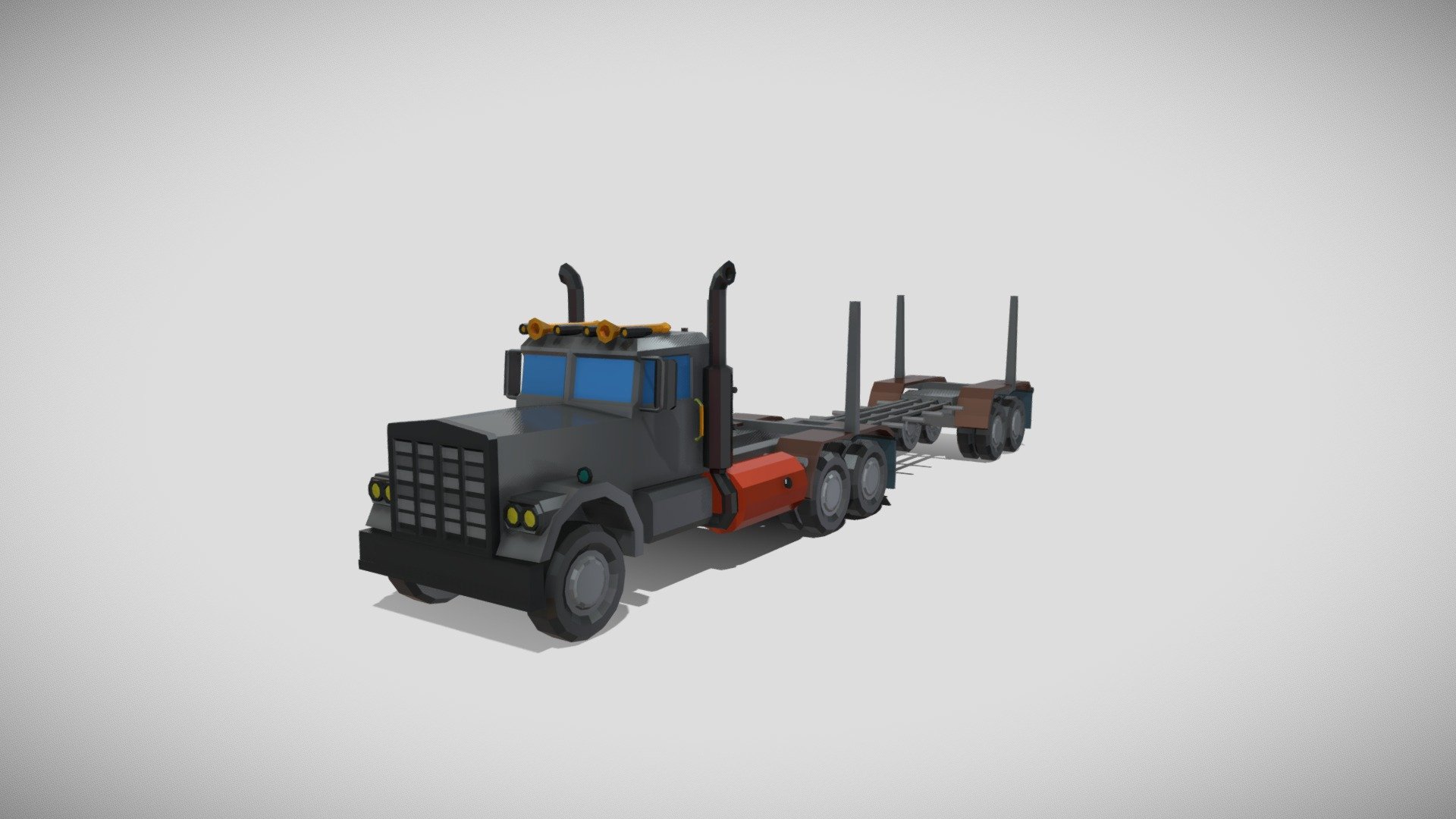 Low Poly Truck - Buy Royalty Free 3D model by AssetSource [f9065ba ...