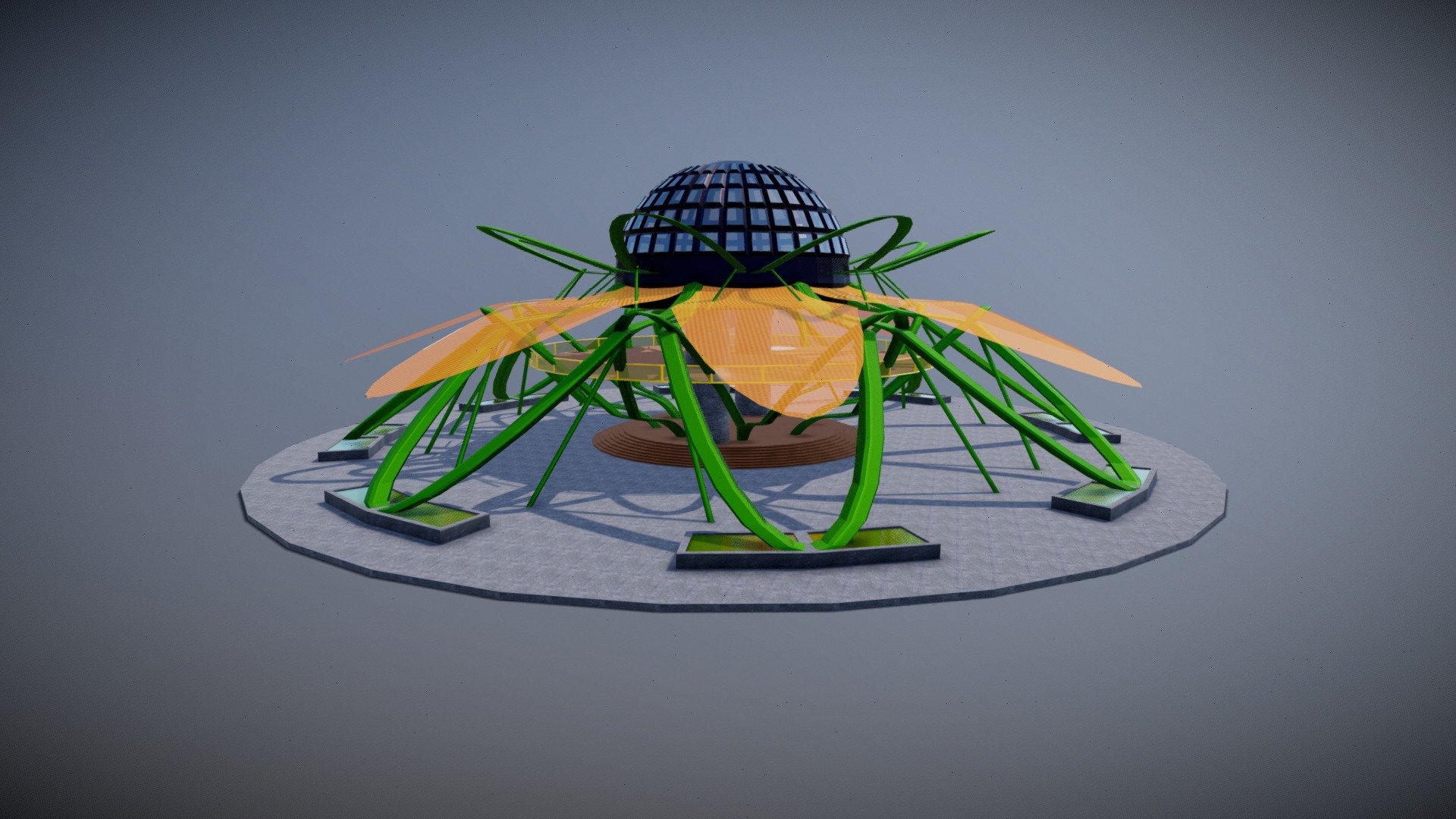 Flower Park Structure - Download Free 3D model by VertaScan [f909518 ...