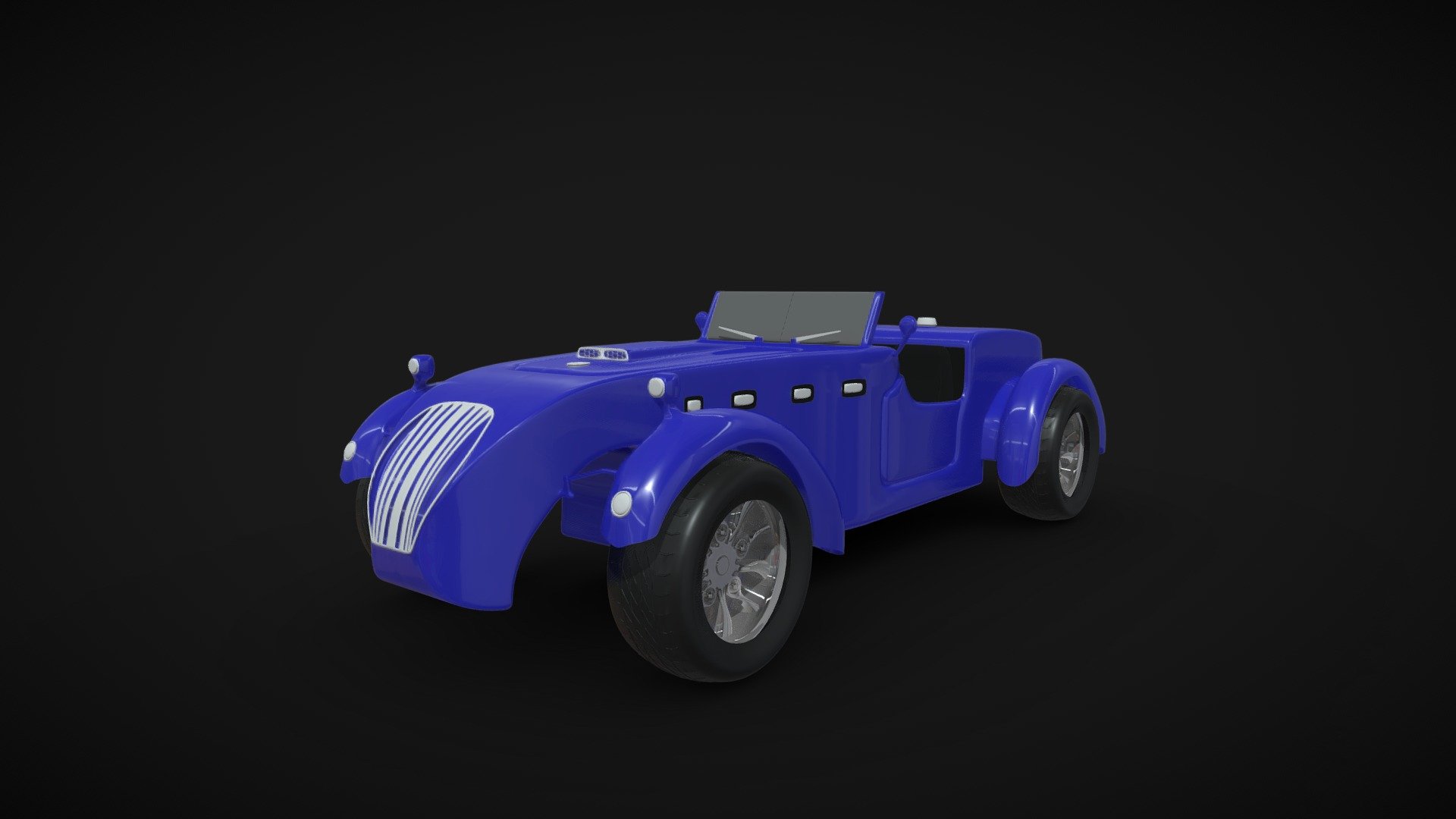 Blue 1950-Healey Silverstone - 3D model by duqkesi [f909c35] - Sketchfab