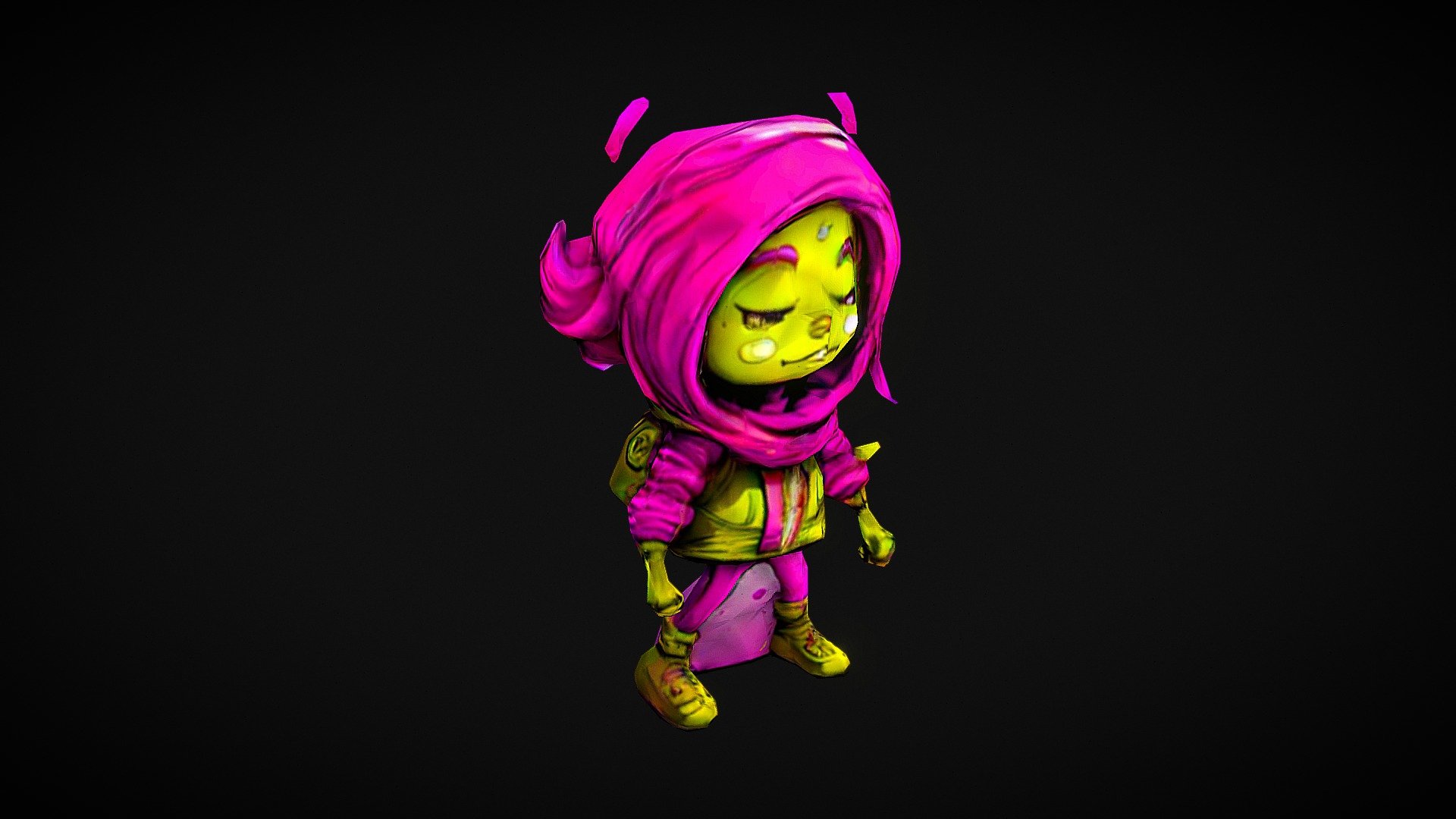 "Purple Cartoon Happiness: Embracing Art and Nat - Download Free 3D ...