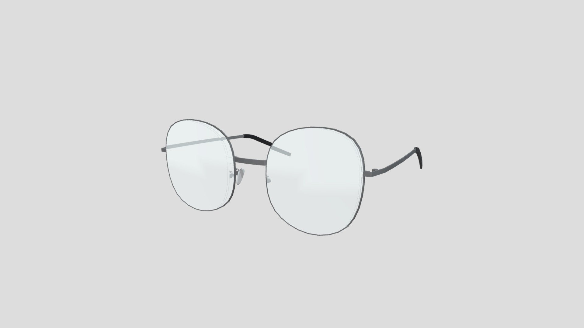 Metal Round Glasses - Download Free 3D model by rikokenz [f9128bd ...