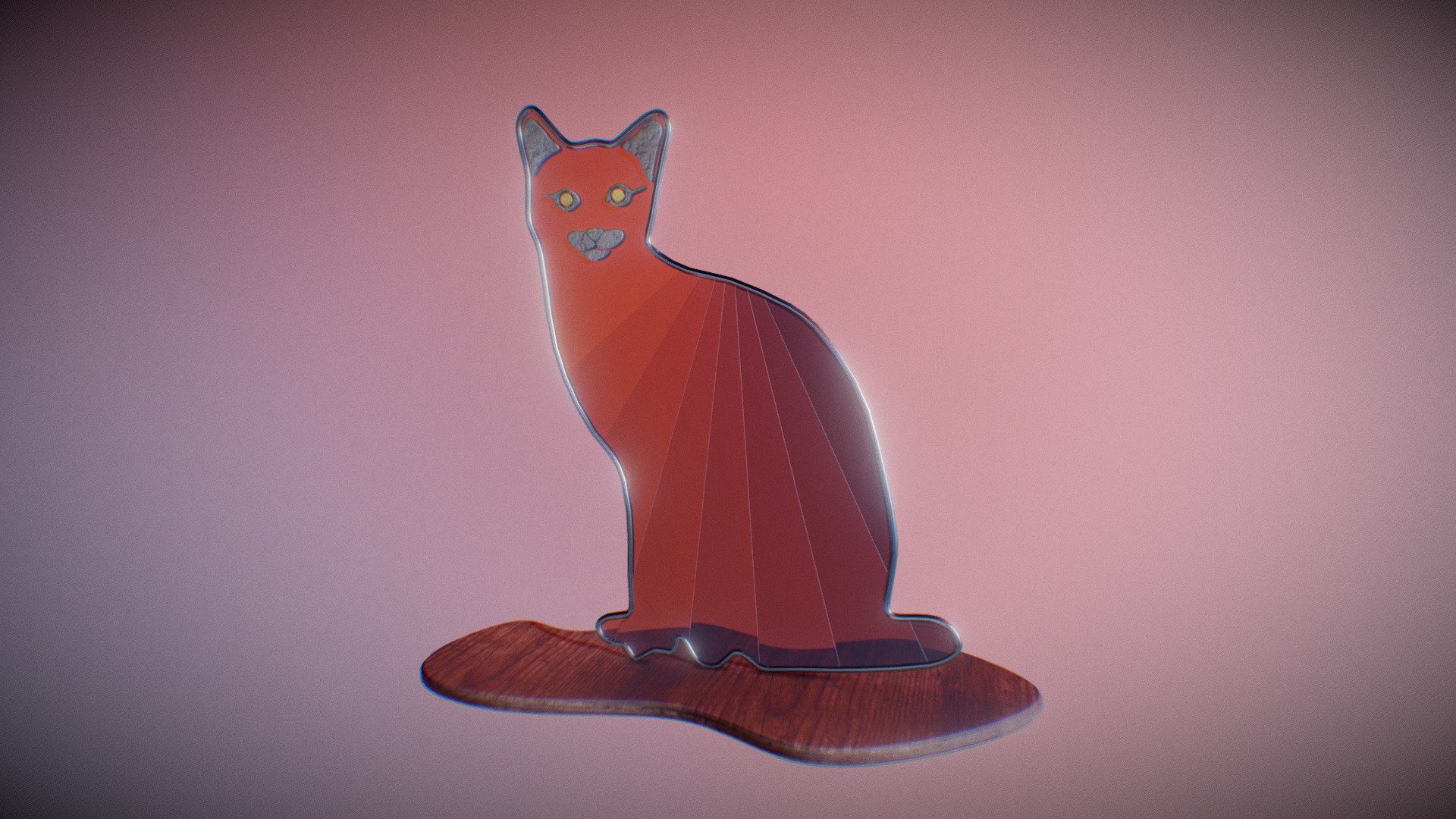 GLASS CAT - Download Free 3D model by Meshes3D [f9160c8] - Sketchfab