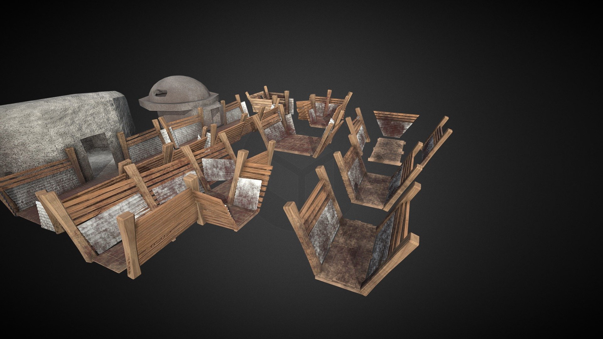 Trench set - Download Free 3D model by Richi_n12 (@Richi11) [f91624a ...