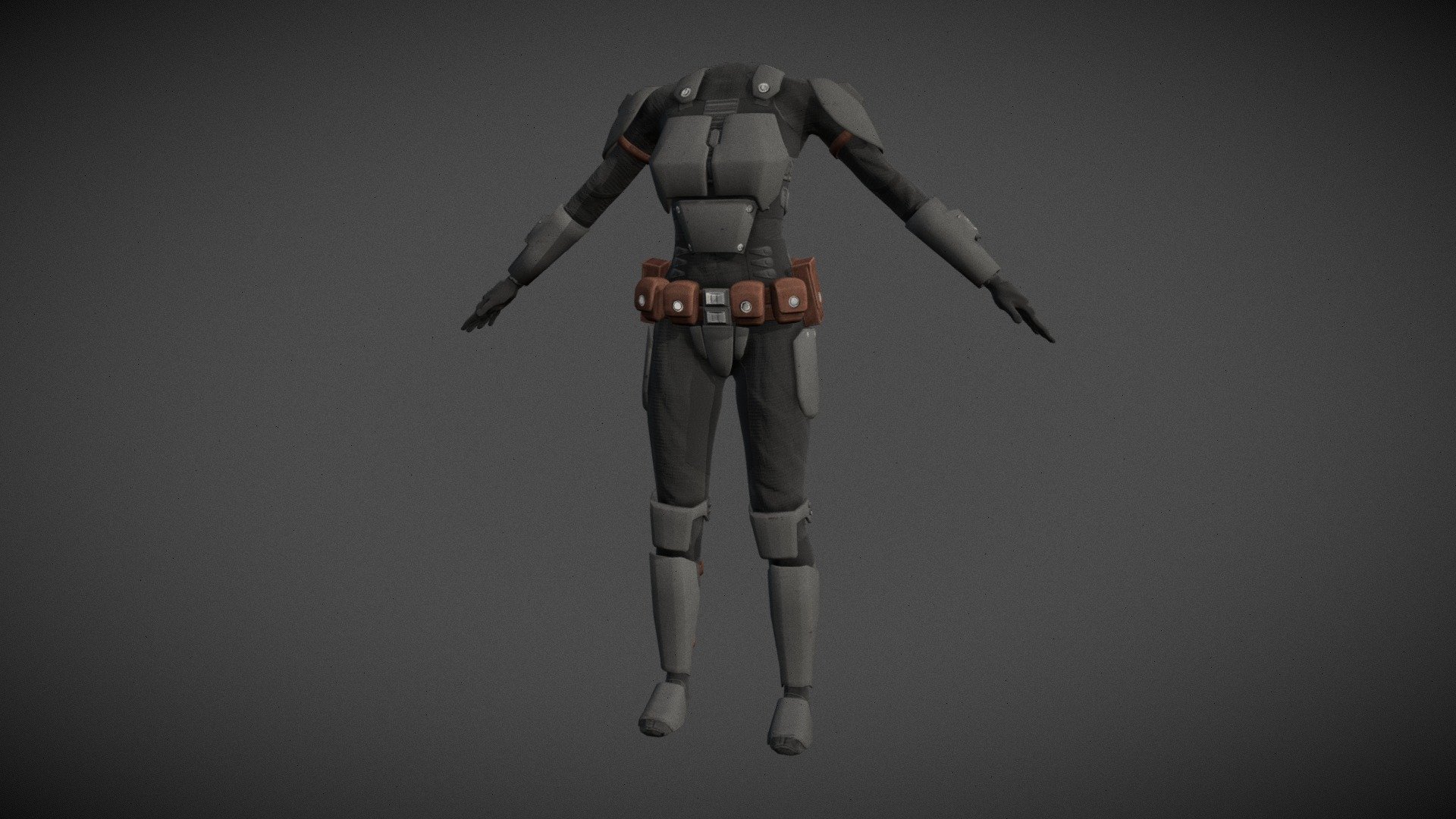 Mandalorian Female Armor & Bodyglove - Buy Royalty Free 3D model by ...