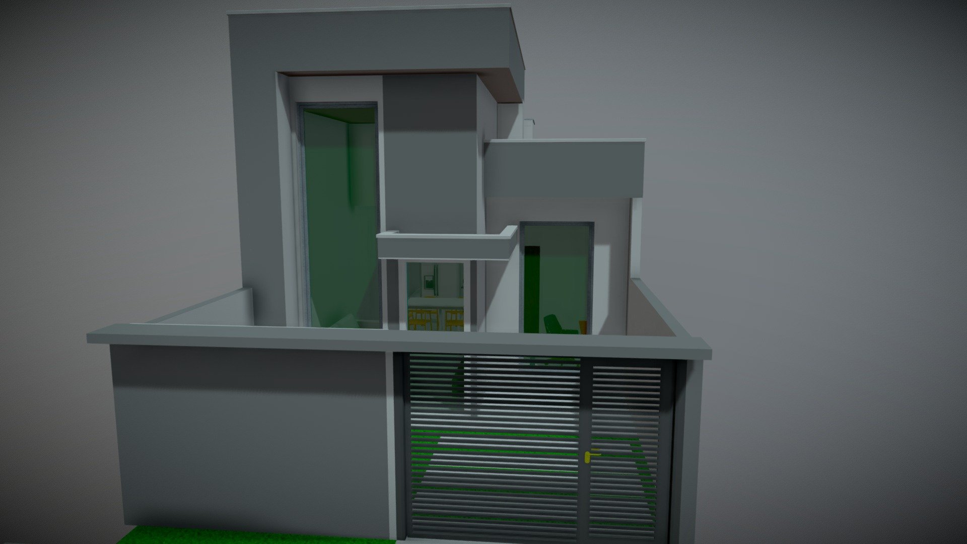 Projeto autoral - Casa térrea geminada TB1 - Buy Royalty Free 3D model by Extra Steel - Light ...