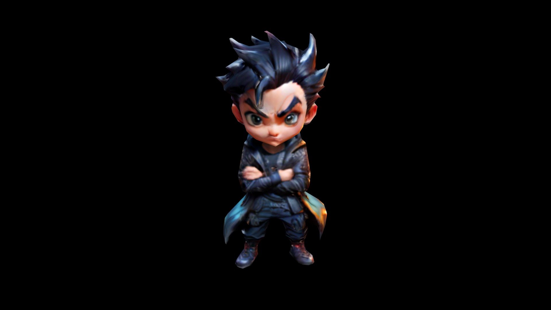 Anime Boy with Spiky Hair and Attitude - Download Free 3D model by ...