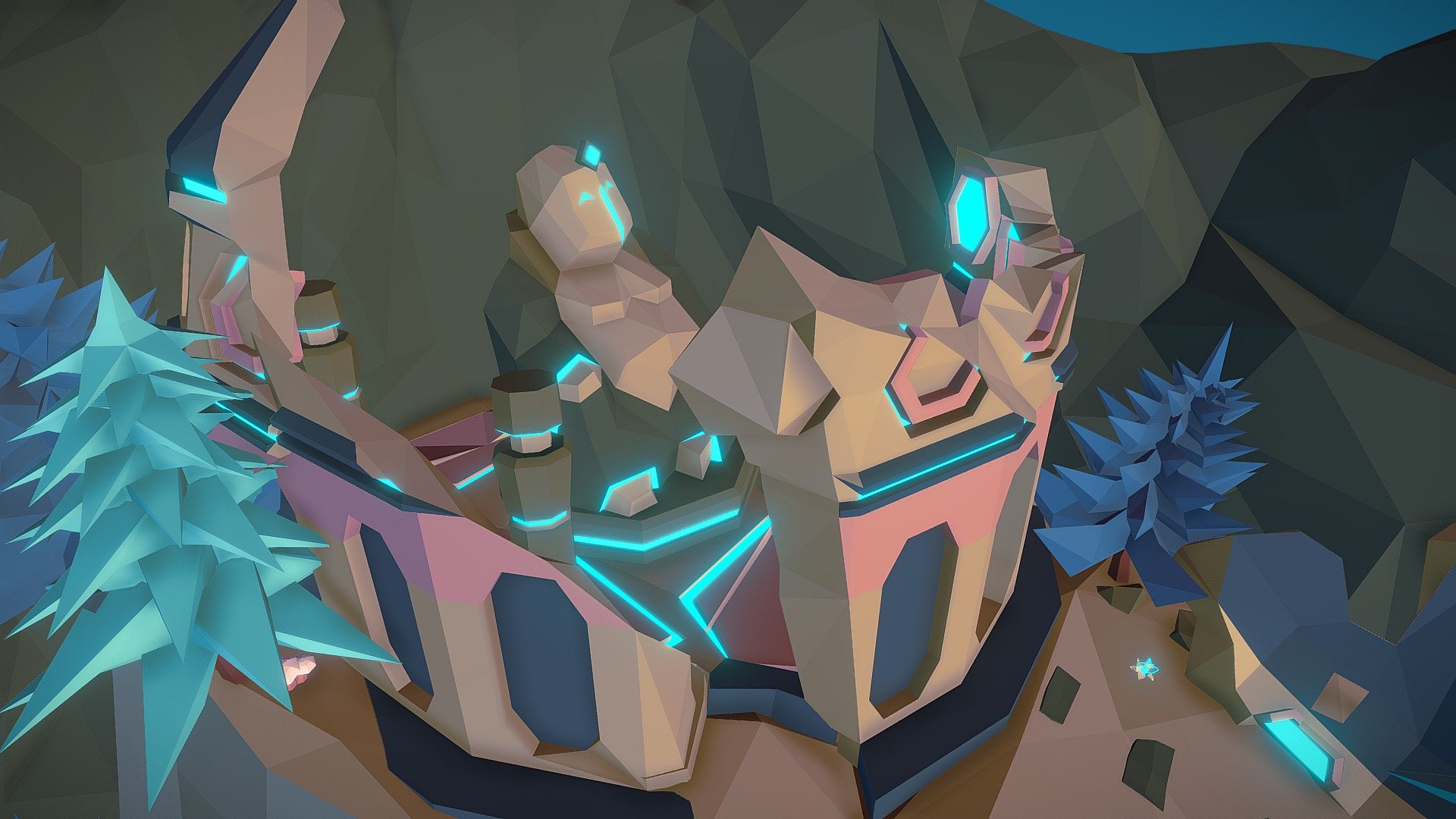 Happy statue diorama - Download Free 3D model by Polygonal Mind (@polygonalmind) [f9293fd ...