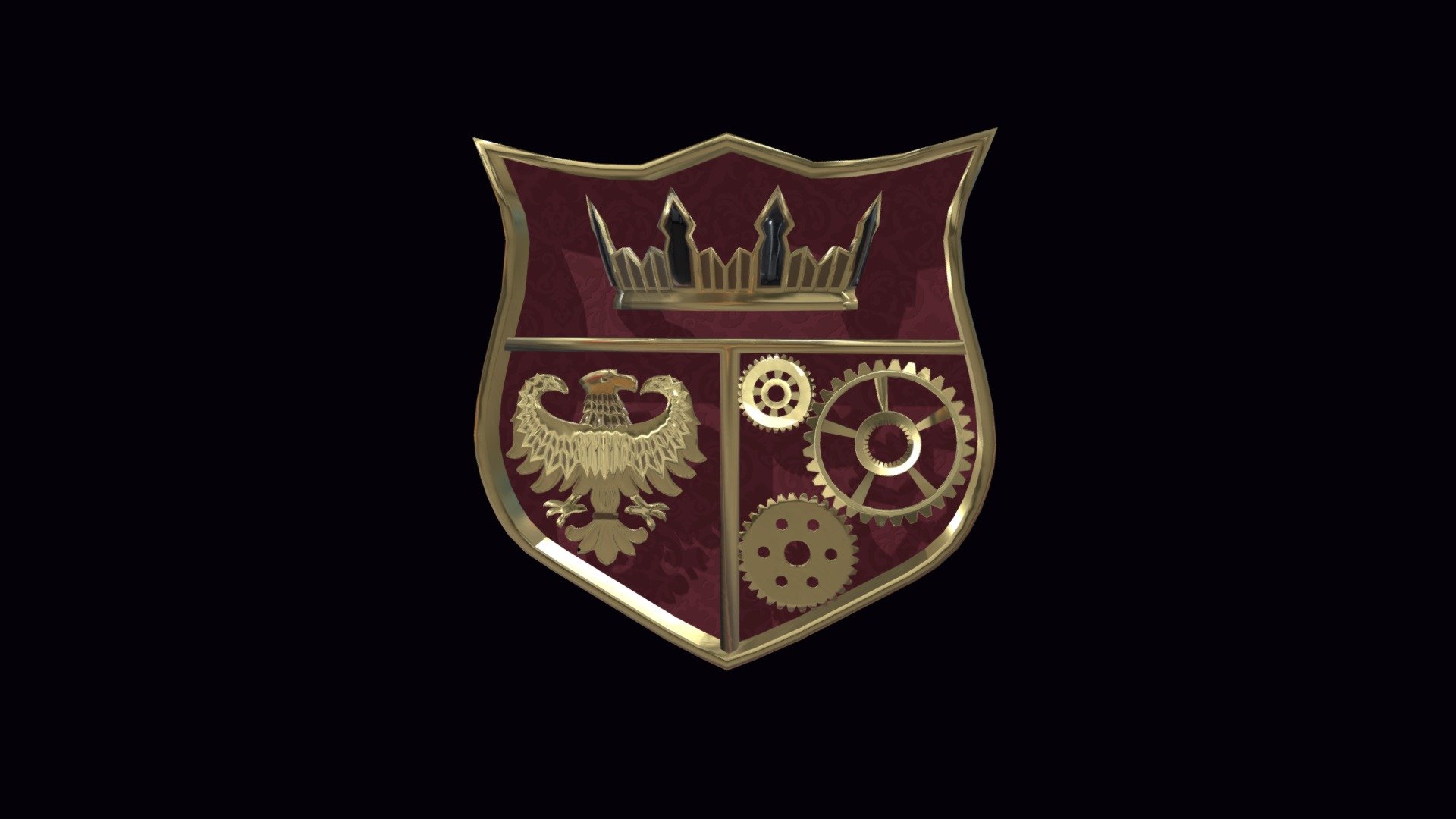 Coat of arms "Monarchy" - 3D model by Kamelya [f92a629] - Sketchfab
