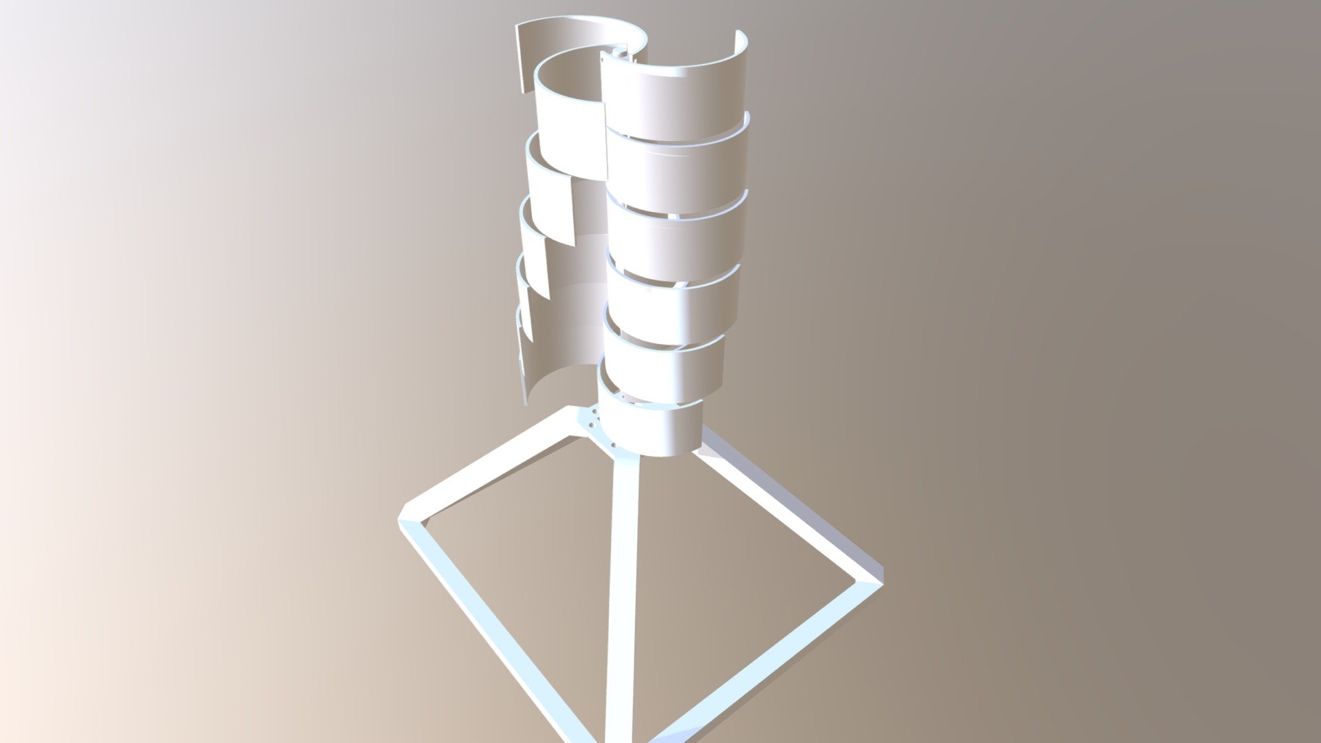 Savonius Wind turbine - 3D model by Matl_ [f92a7ab] - Sketchfab
