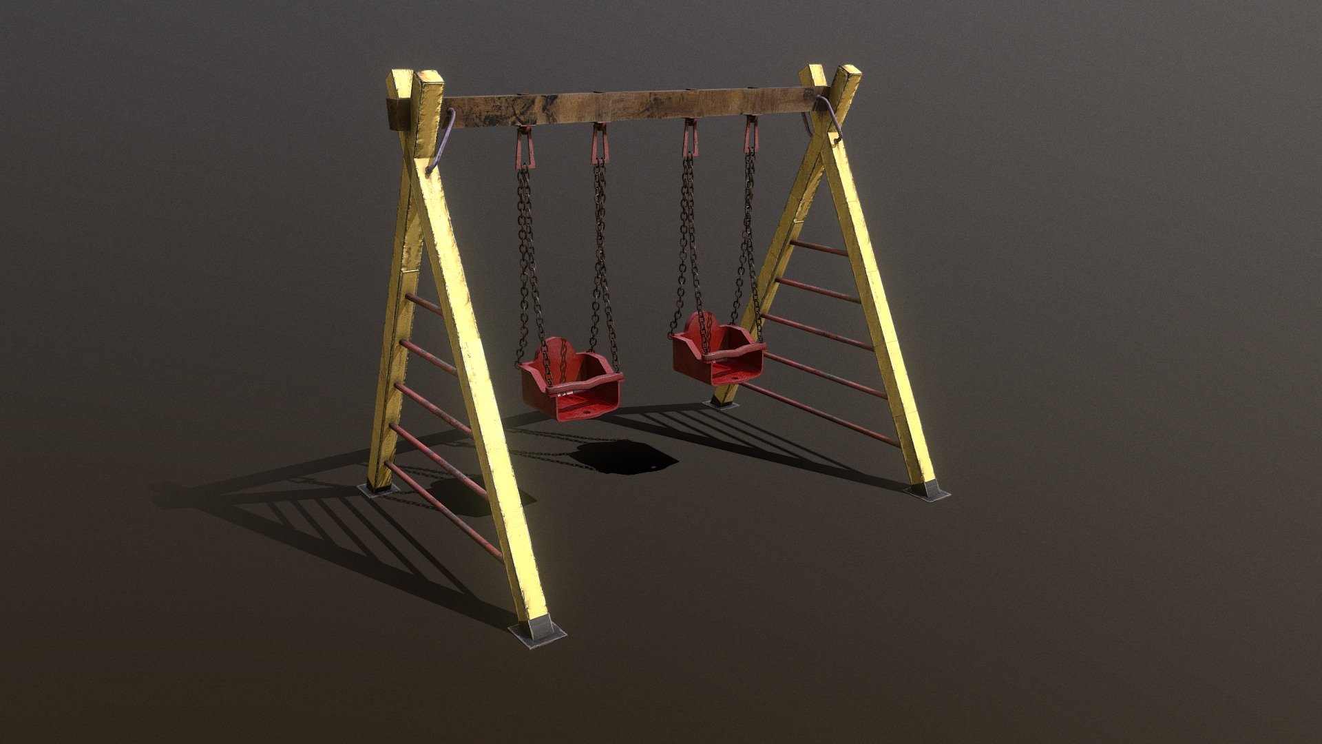 Weathered Playground Swing Set - Download Free 3D model by Iqbal ...