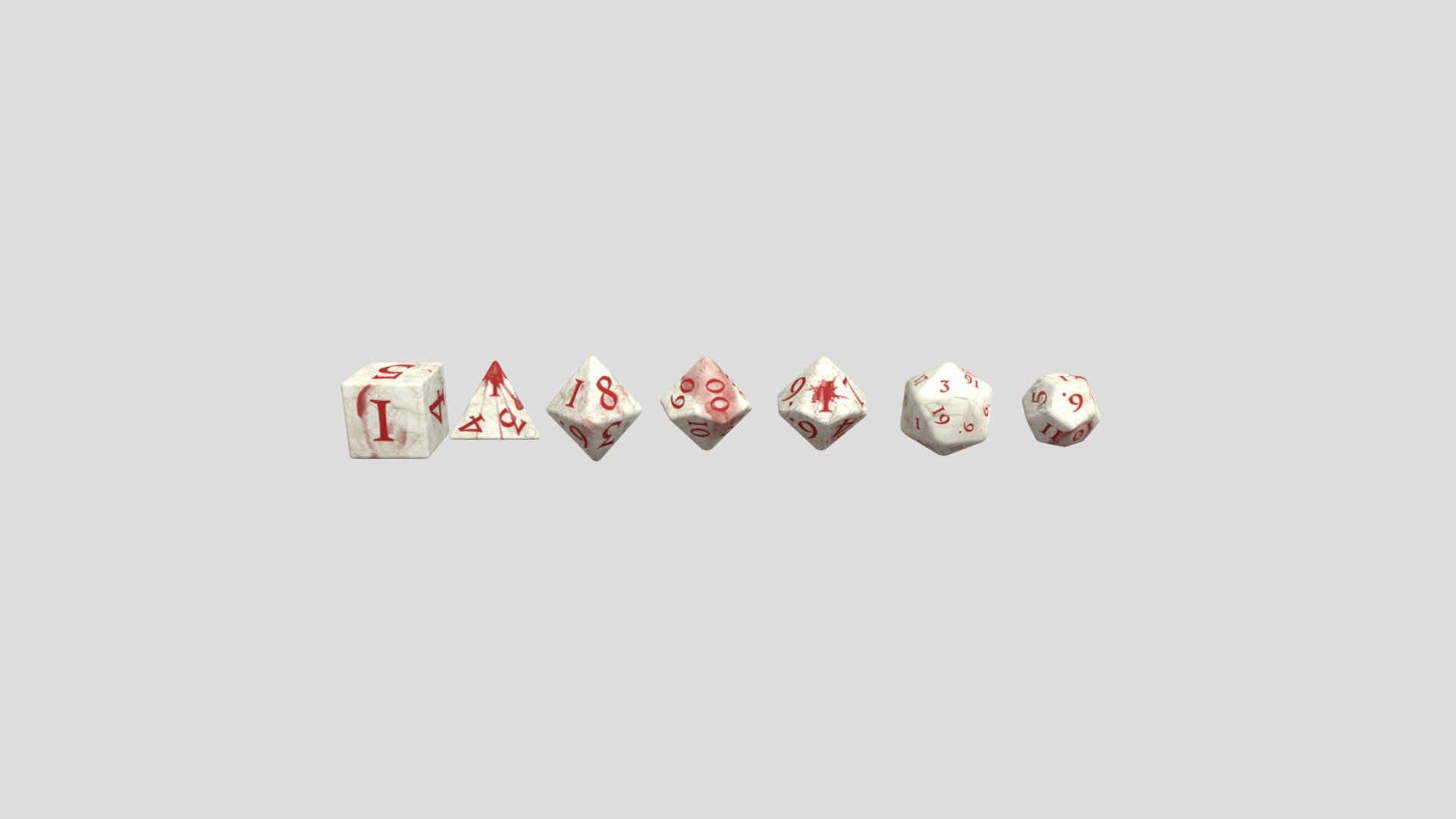 RPG dice asset Bloodybone - 3D model by estchho [f9327a2] - Sketchfab