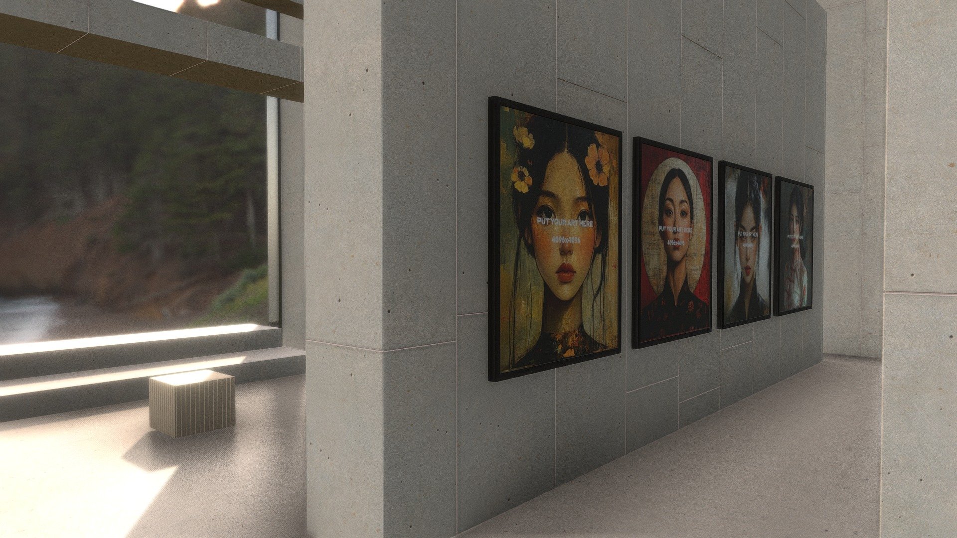VR Art Gallery | NFT Room 1 - 3D model by Bazhenov Studio/Assets ...
