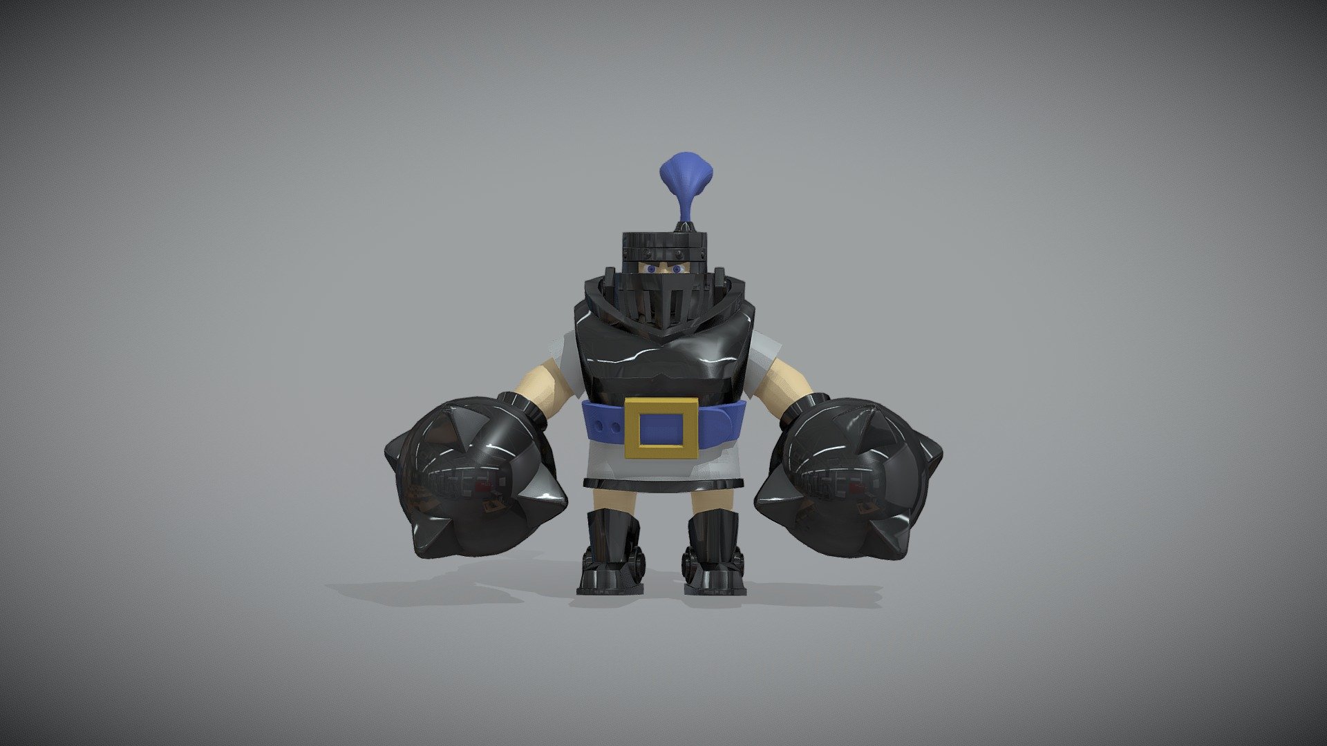 Mega knight Clash Royale Reflective Model - Download Free 3D model by ...