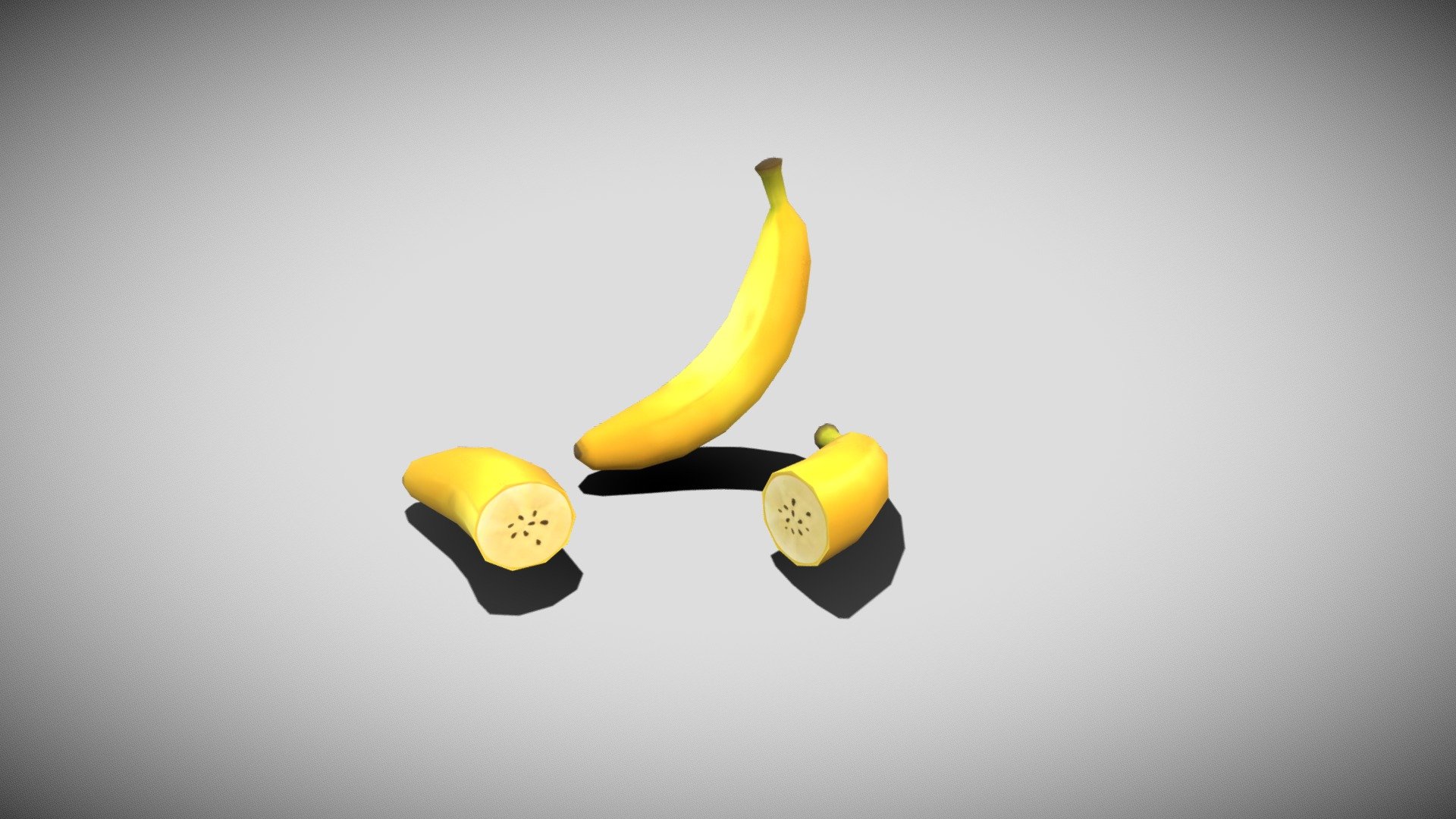 Banana Yellow Low poly asset - Download Free 3D model by srikanthsamba ...