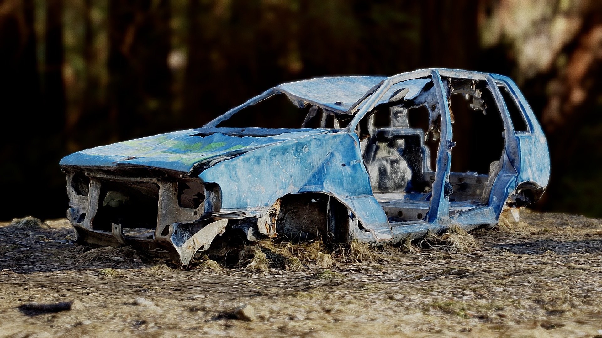 Wrecked Fiat Uno - Buy Royalty Free 3D model by Marcin Lubecki (@Lubus ...