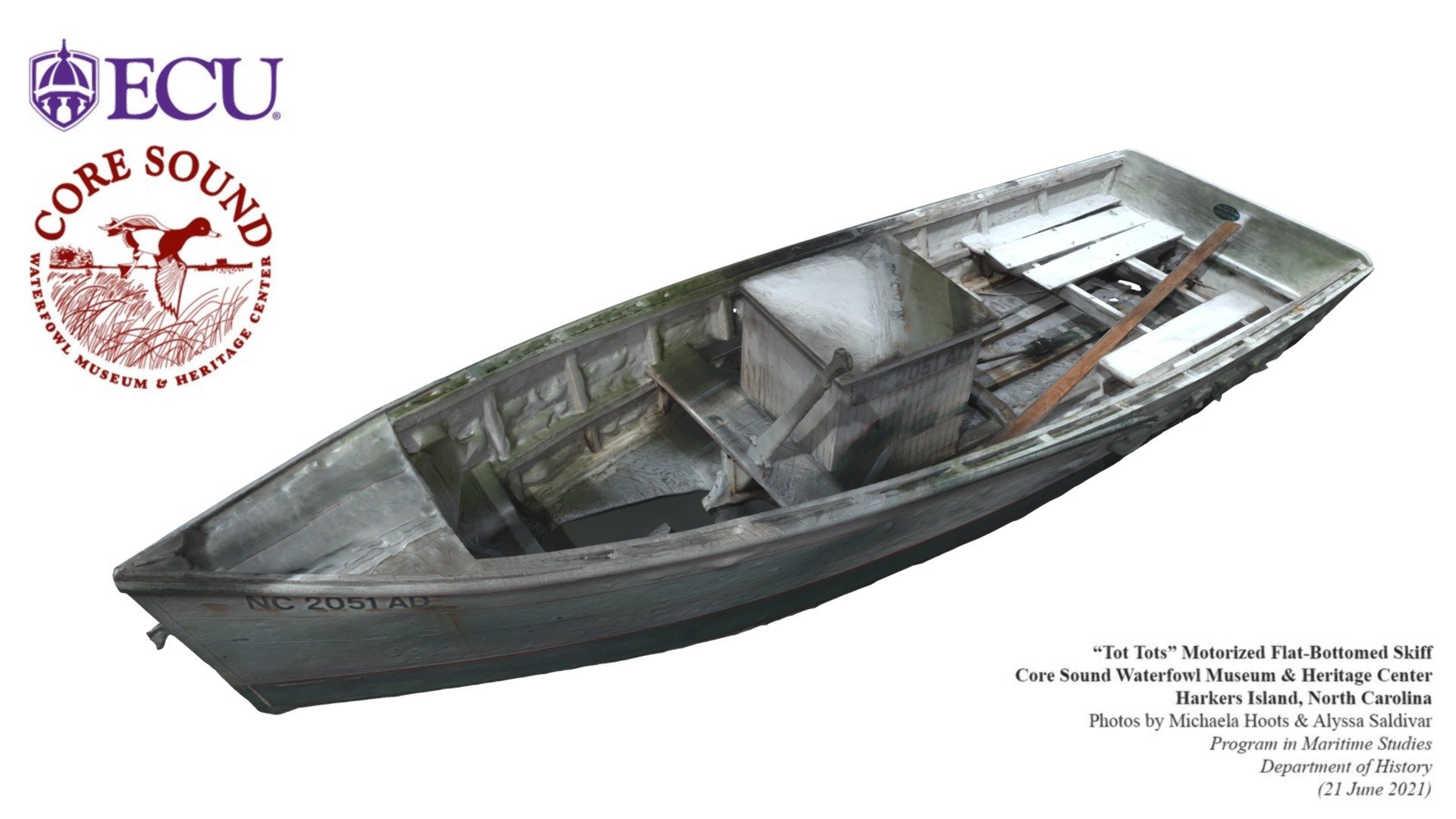 "Tots Toot" Motorized Skiff (Core Sound) - 3D model by ...