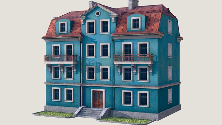 Stylised Building - 3D model by Izat Abdraimov [f94bc3b] - Sketchfab