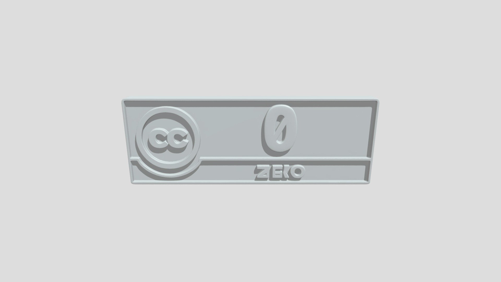 CC Zero license symbol - 3D model by jellyscoll76 [f9558b6] - Sketchfab