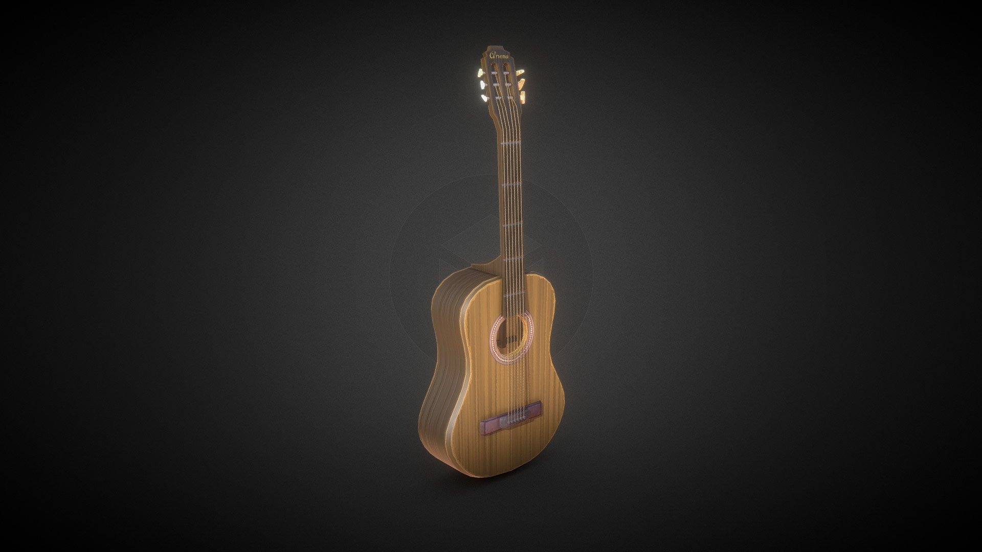 Stylized Guitar - 3D model by vicdanrex07 [f95b195] - Sketchfab