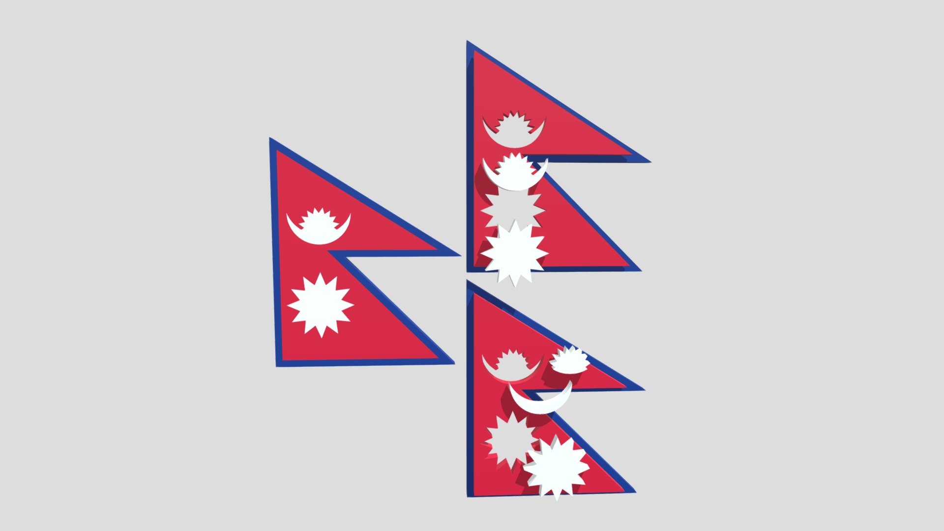 Cartoon Nepal Flag - Buy Royalty Free 3D model by Philip Storm ...