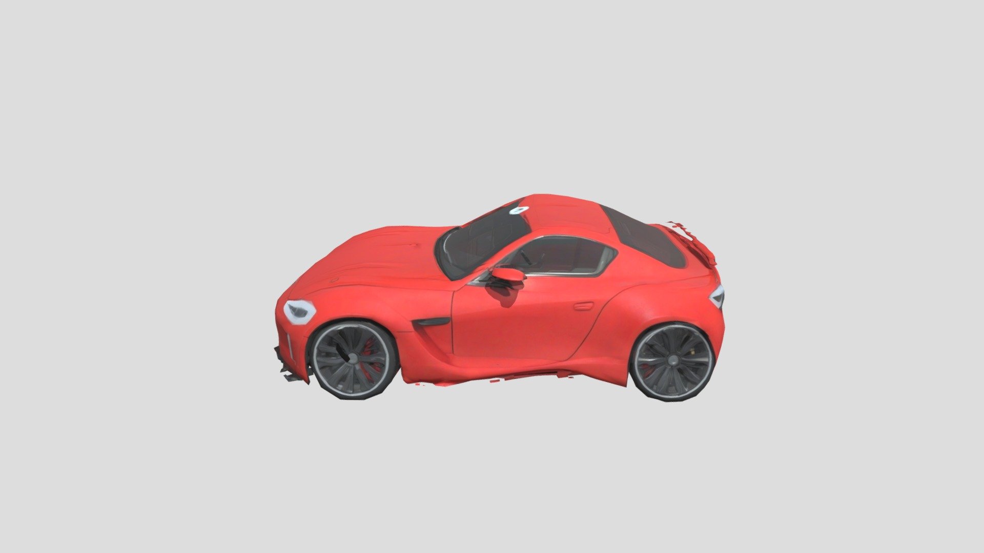 Game-Ready Sports Car | Low-Poly | PBR Textured - 3D model by ...