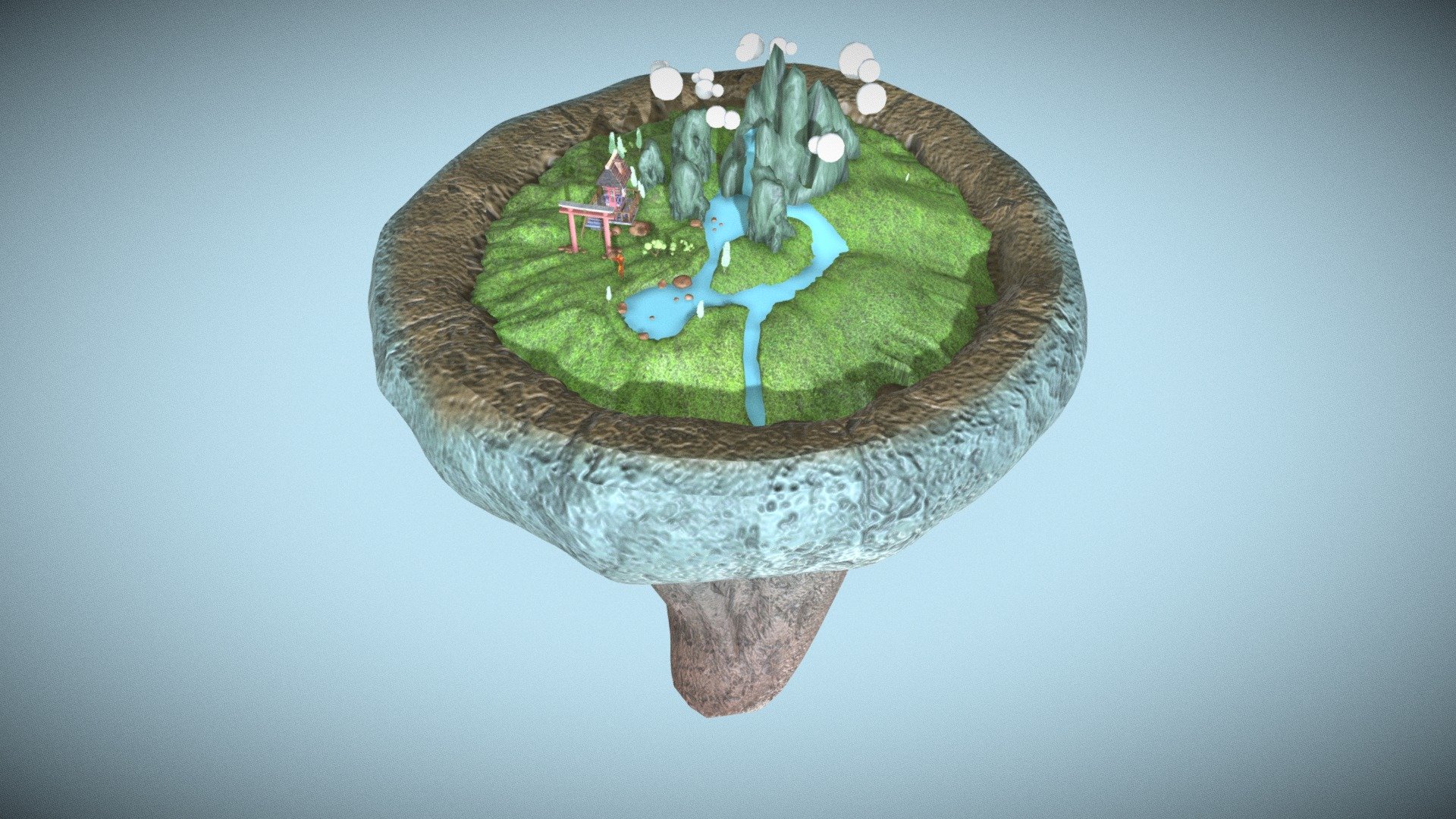 Volcanic Mountain - 3D model by chensiyuan970212 [f961a1f] - Sketchfab
