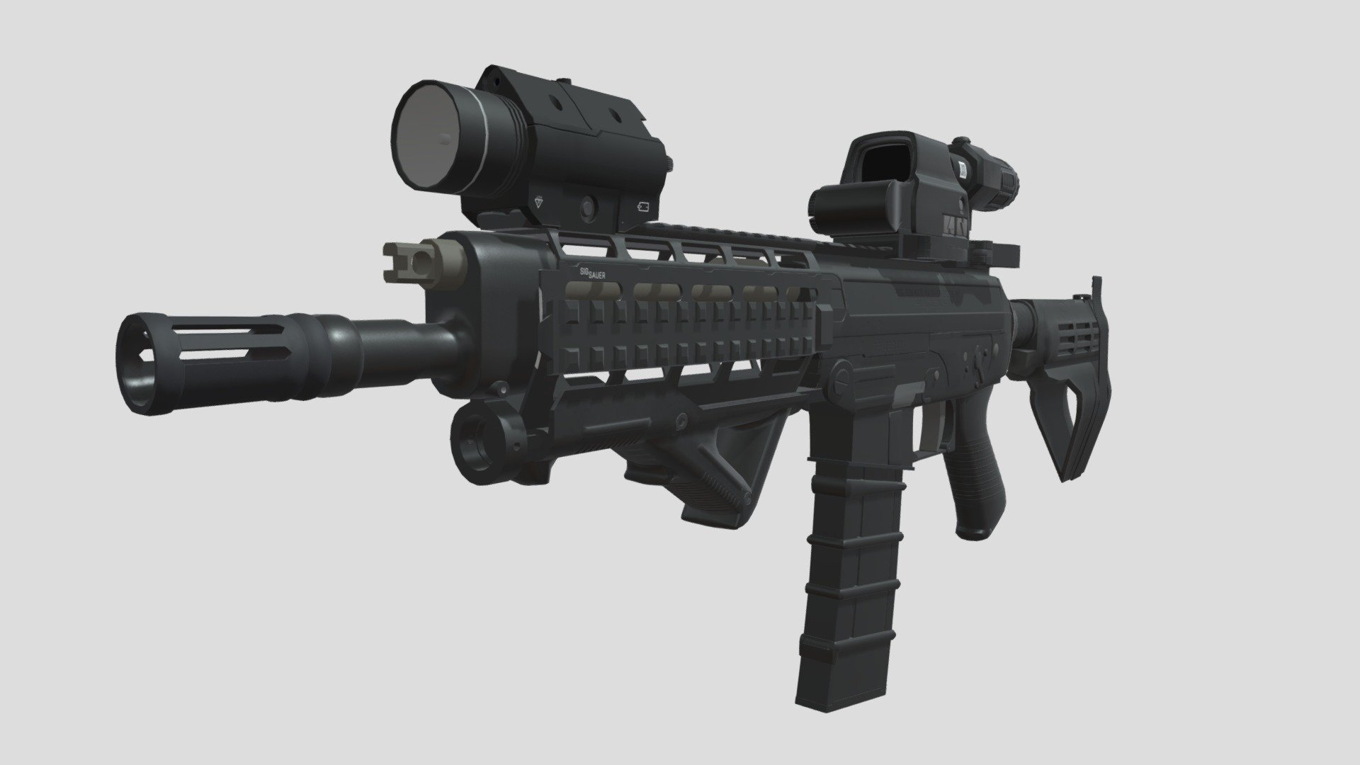 Assault Rifle - 3D model by Alexandra Biascoechea (@eviani) [f962e59 ...