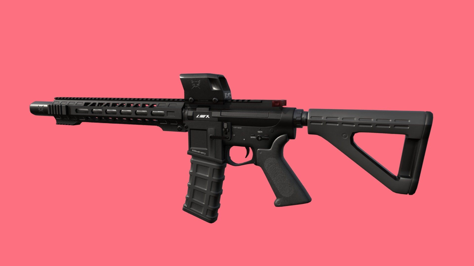 AR-15 Assault Rifle - 3D model by derayyyn [f9653d2] - Sketchfab