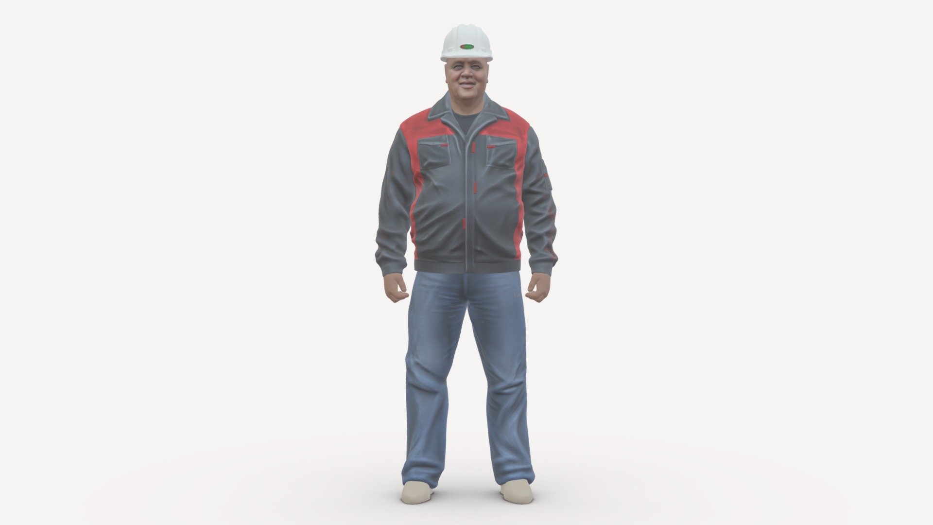 001204 worker man in gray special suit - Buy Royalty Free 3D model by ...