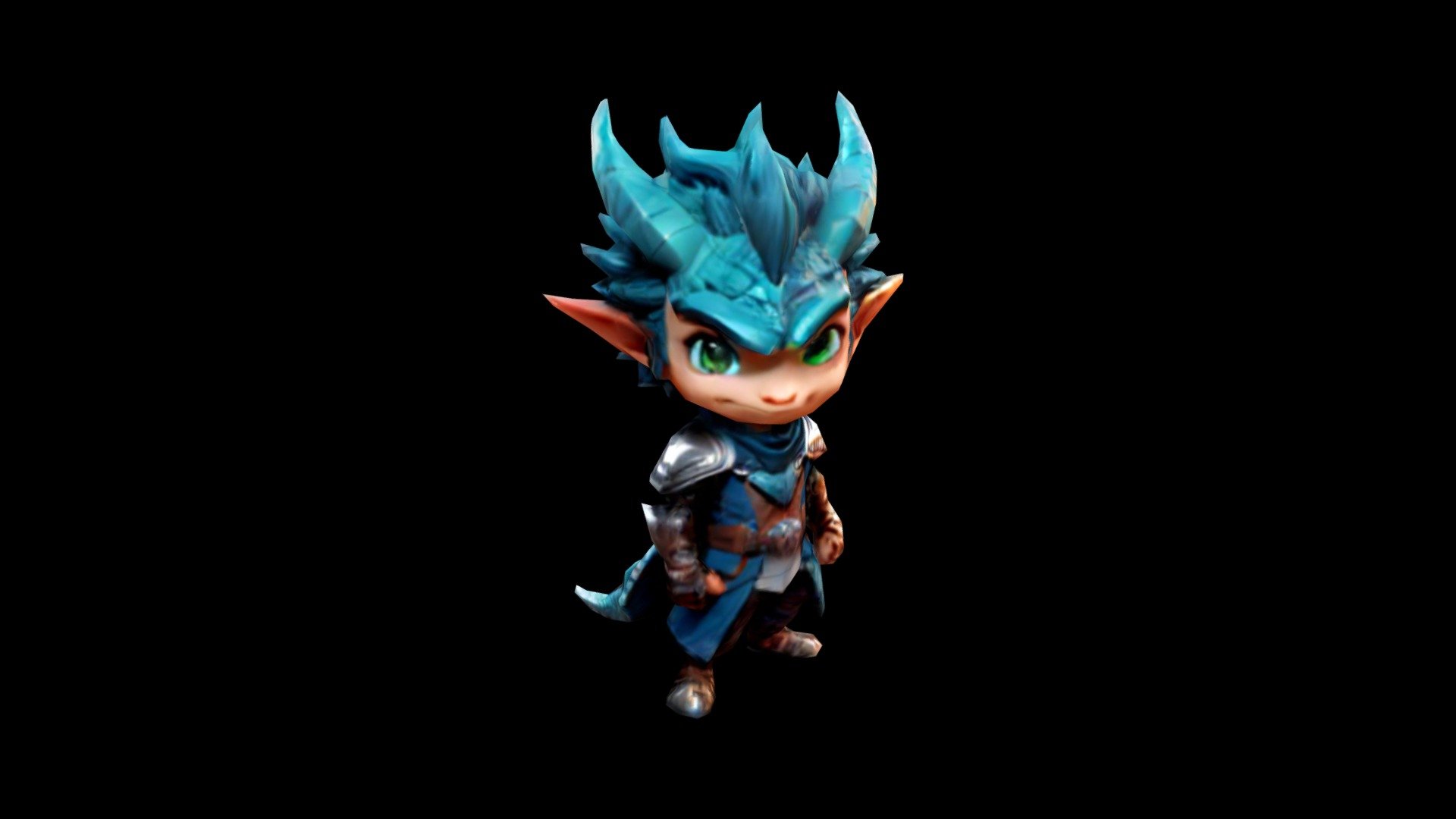 An illustration of a young horned humanoid with - Download Free 3D ...
