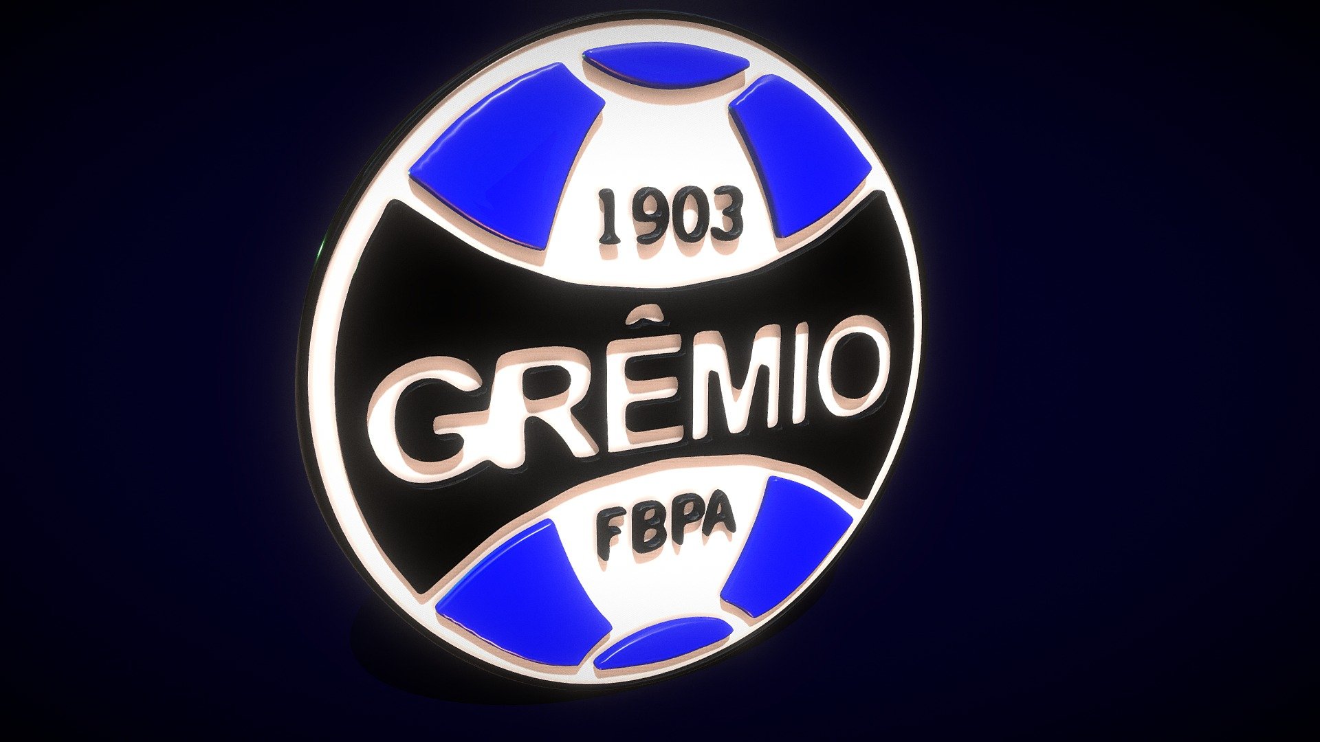 Gremio Logo 3D Brazilian Team - Buy Royalty Free 3D model by Gabriel ...