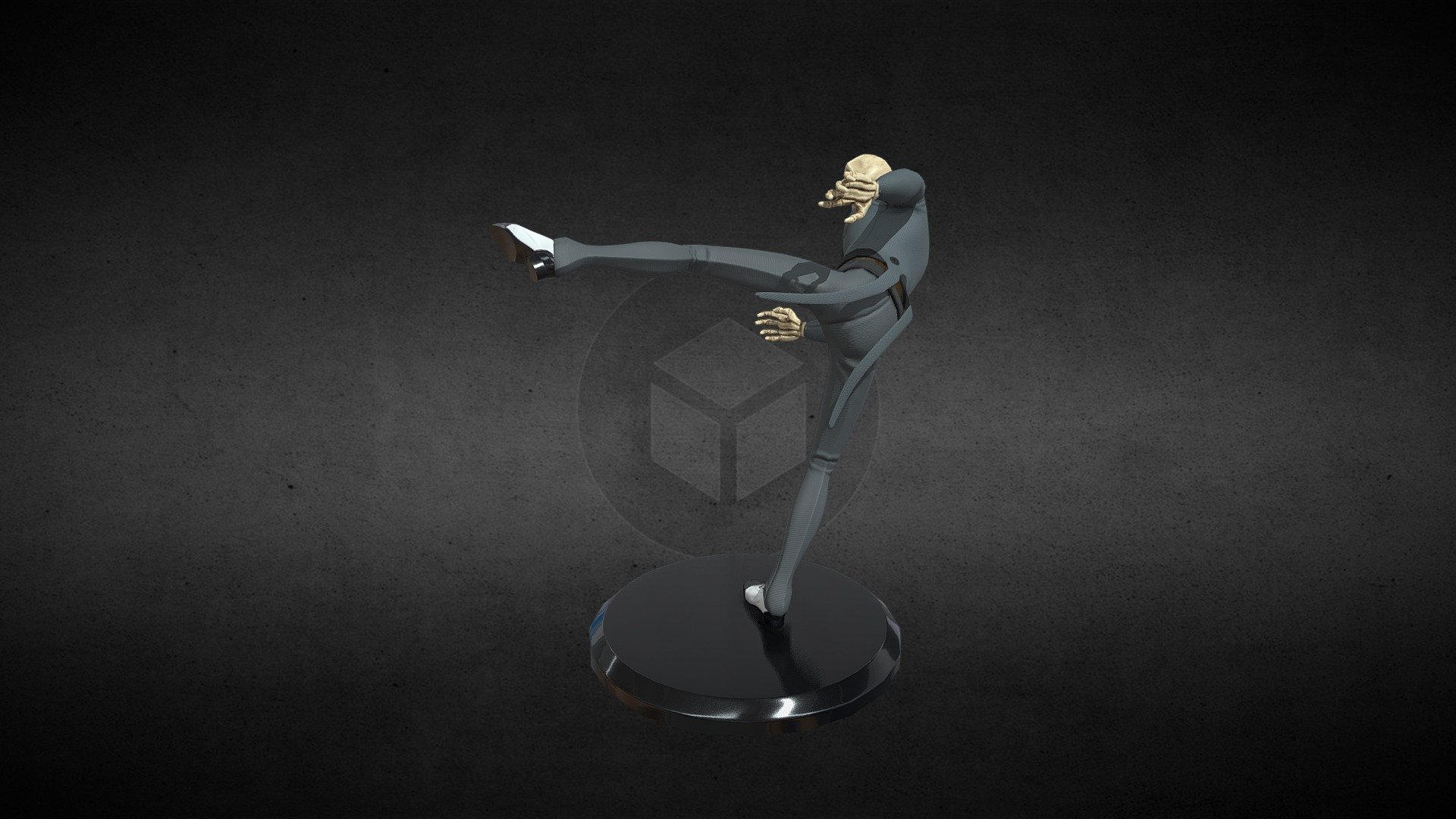 Skeleton in a suit but with Kung-Fu lessons - Download Free 3D model by ...