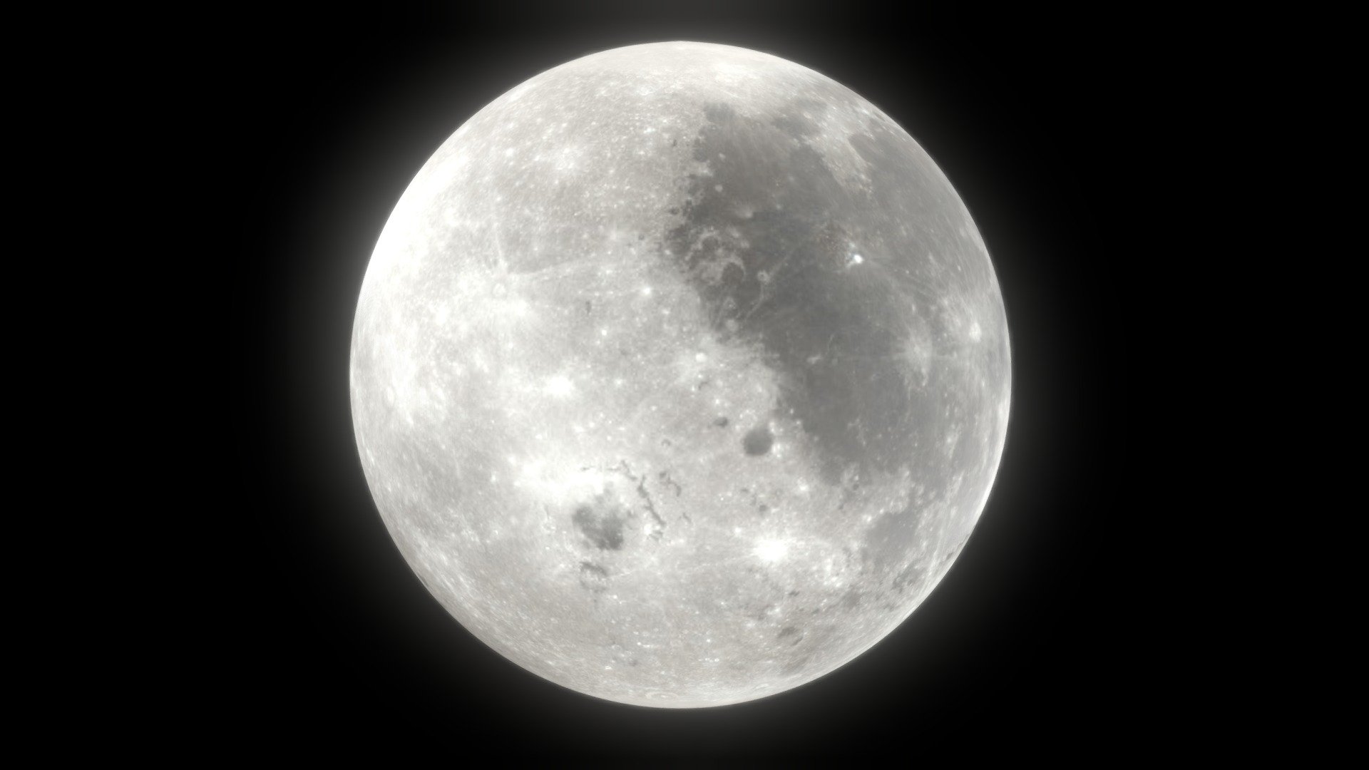 The Glowing Moon - 3D model by christopherduran (@chriisduran) [f975499 ...