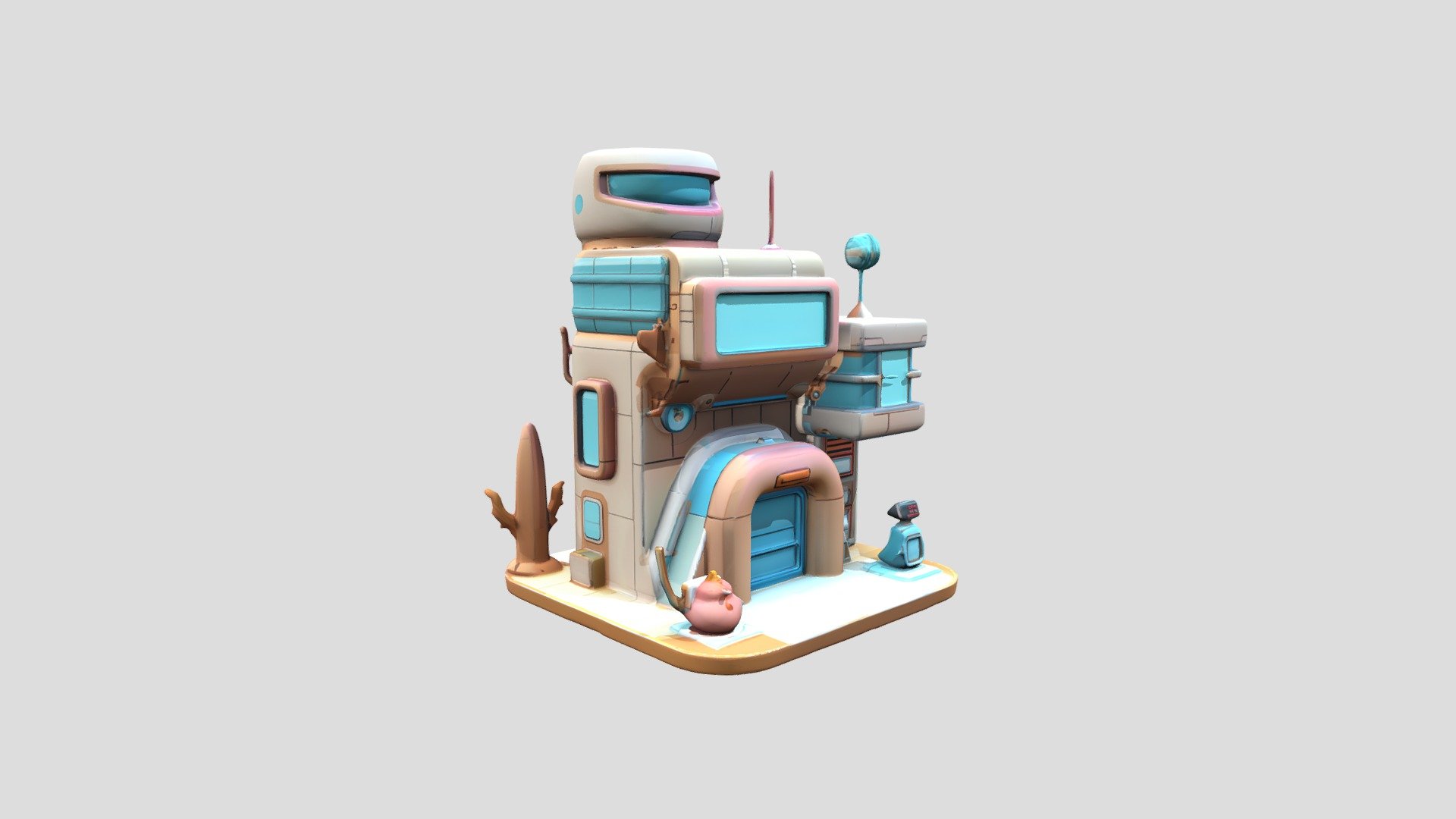 Stylized Building - Download Free 3D model by illustros [f976248 ...