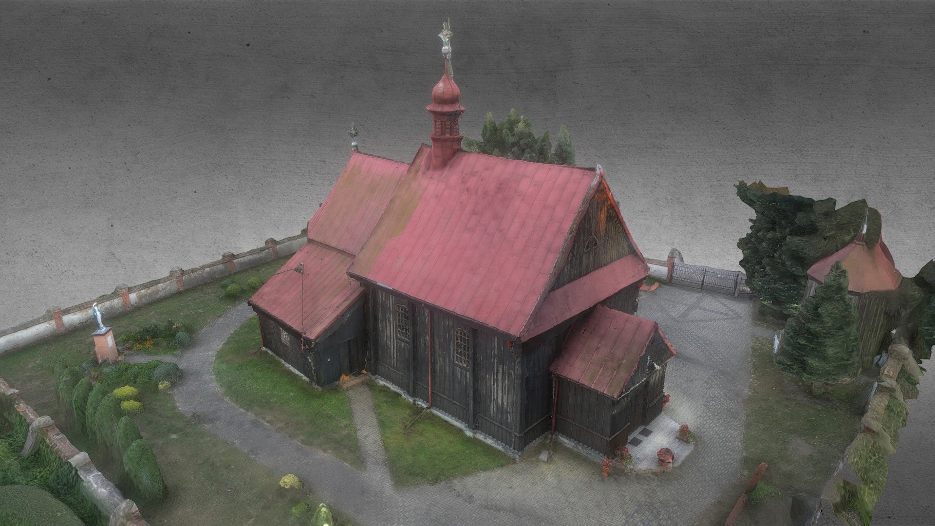 Drewniany kościół | Wooden church | Imielno - 3D model by hello Drone ...